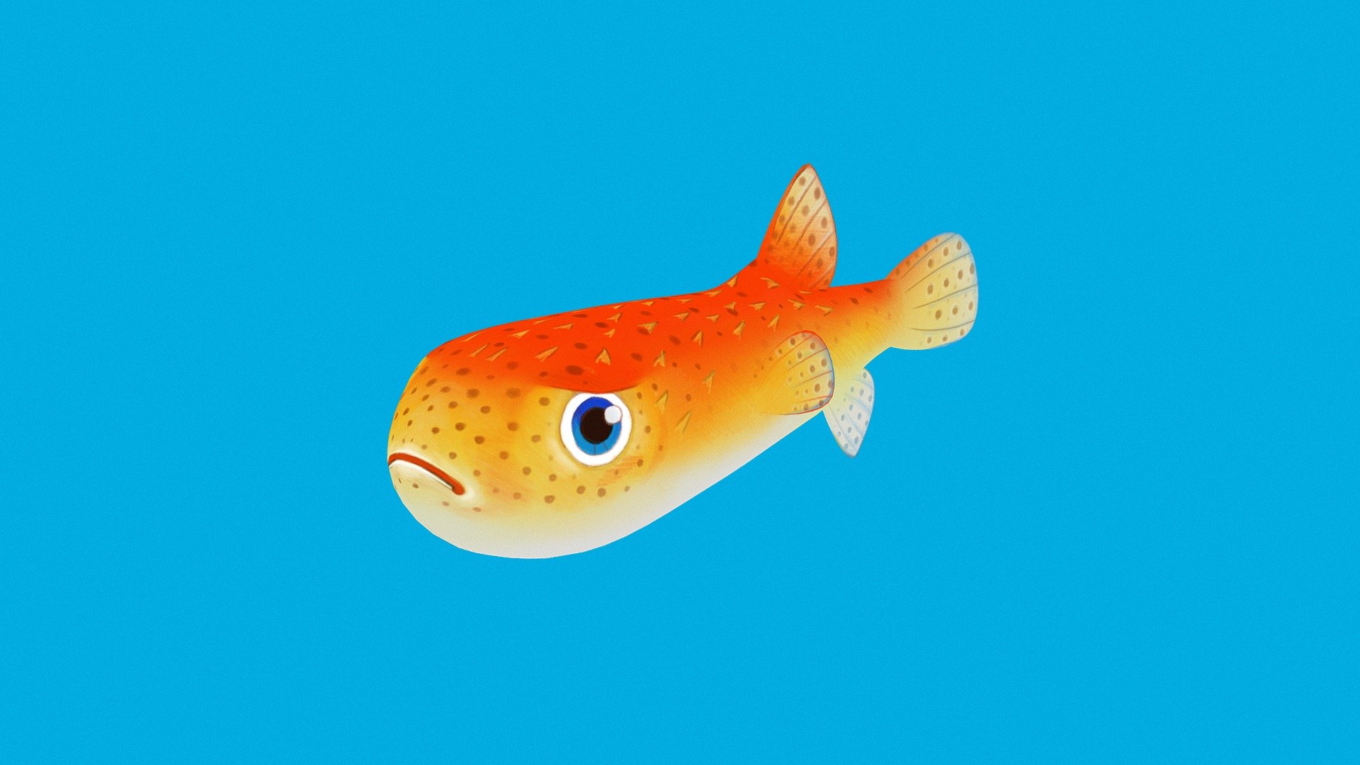 Pencil drawing style fish - Download Free 3D model by ...