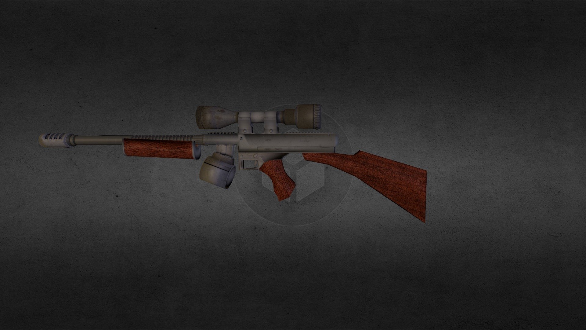 low poly gun - 3D model by samuelalvarado3D [a8fcc47] - Sketchfab