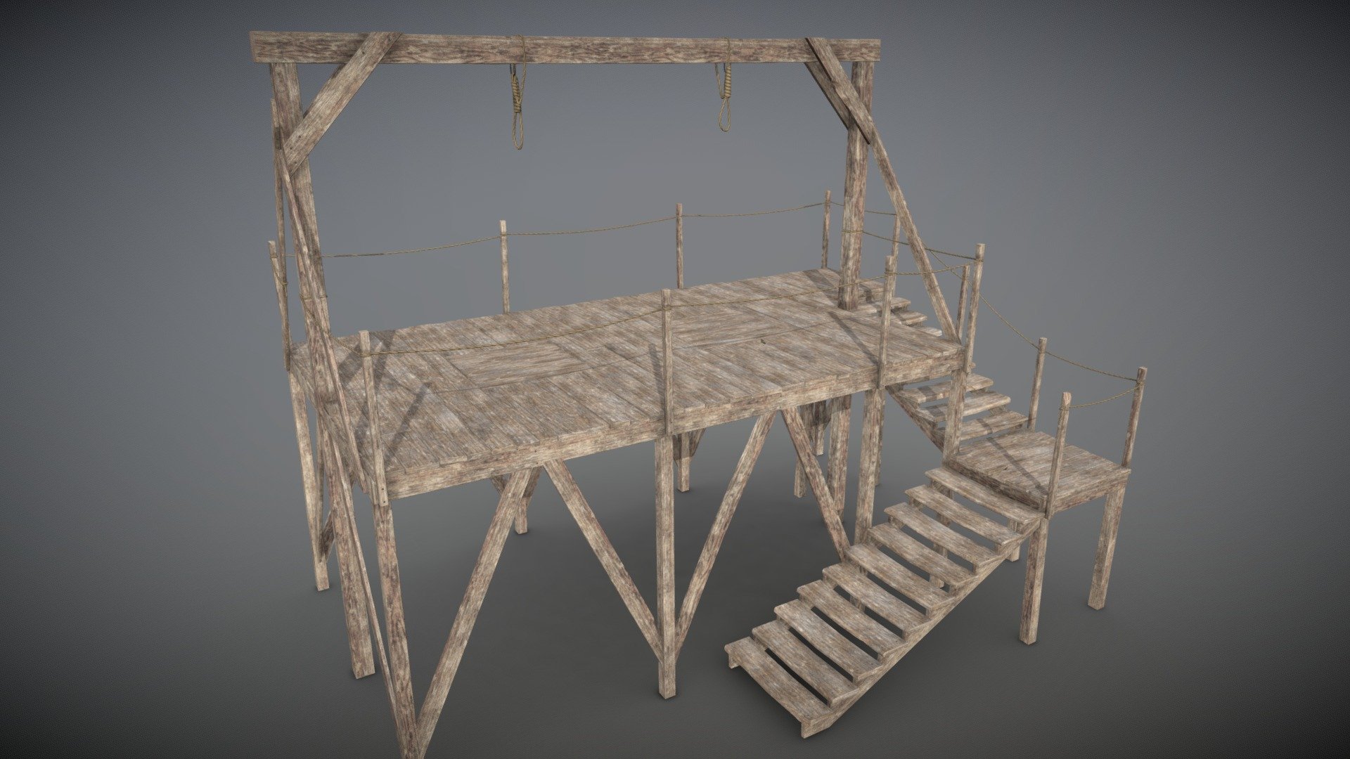 Gallows Scaffold PBR - Buy Royalty Free 3D model by en3my71 [a8ffdfe ...