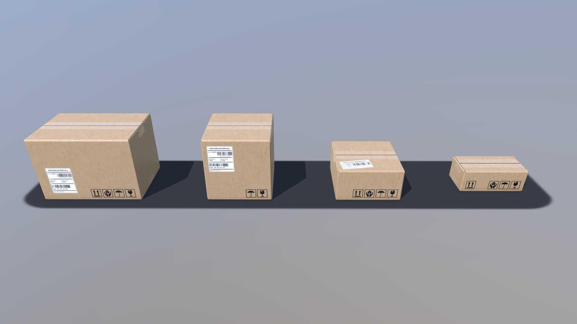 PBR Cardboard Boxes Animated And Destructible - 3D model by PropsLib ...