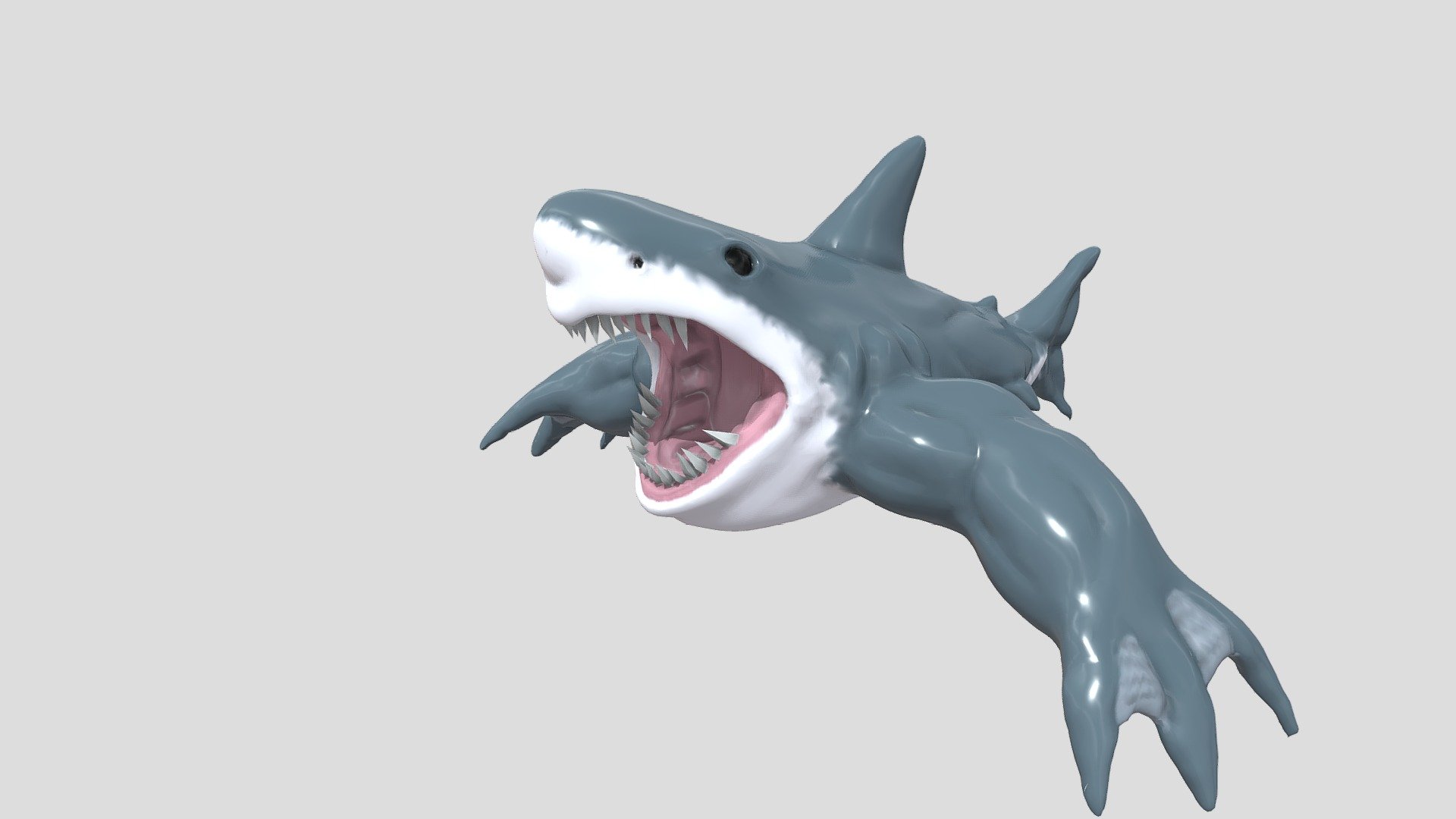 BuffShark - 3D model by Kesutso (@xkgames) [a903eea] - Sketchfab