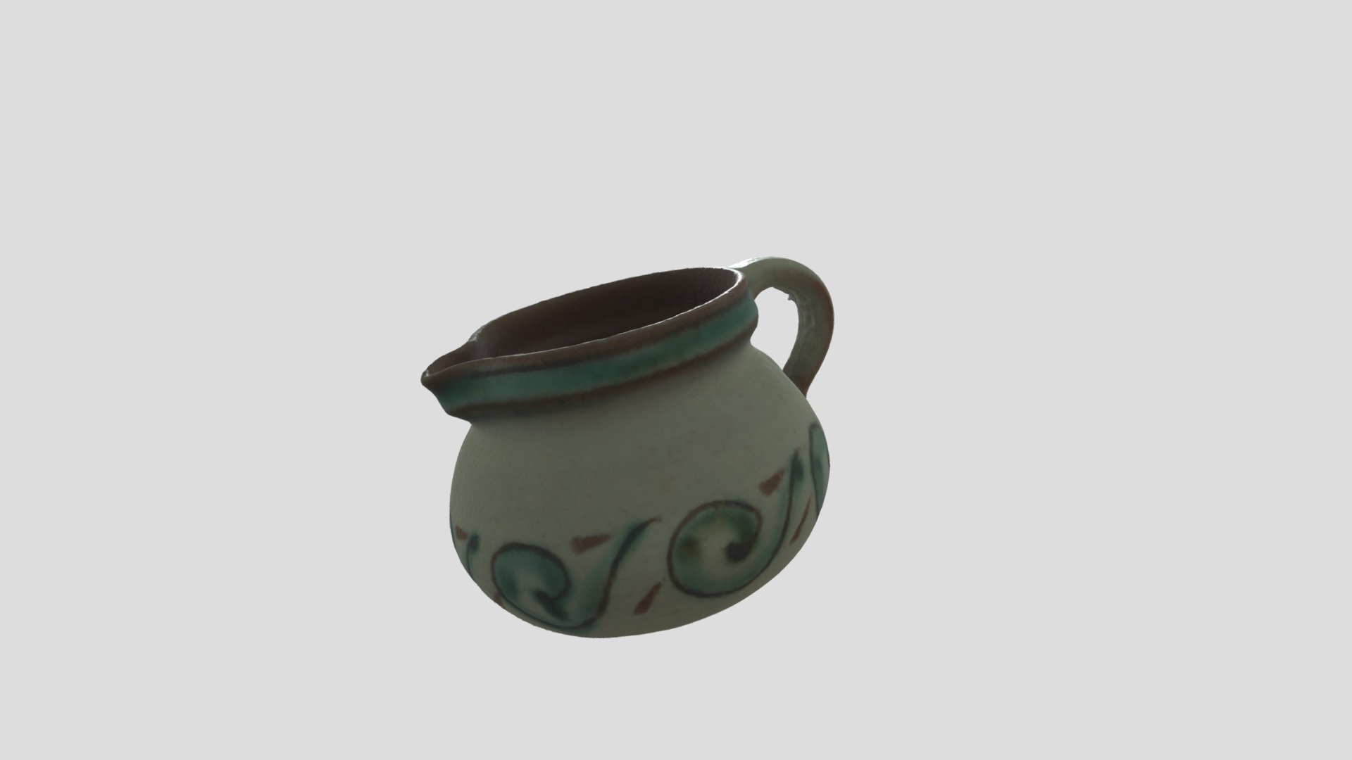 Pottery small jug painted and glazed - Download Free 3D model by alfred ...