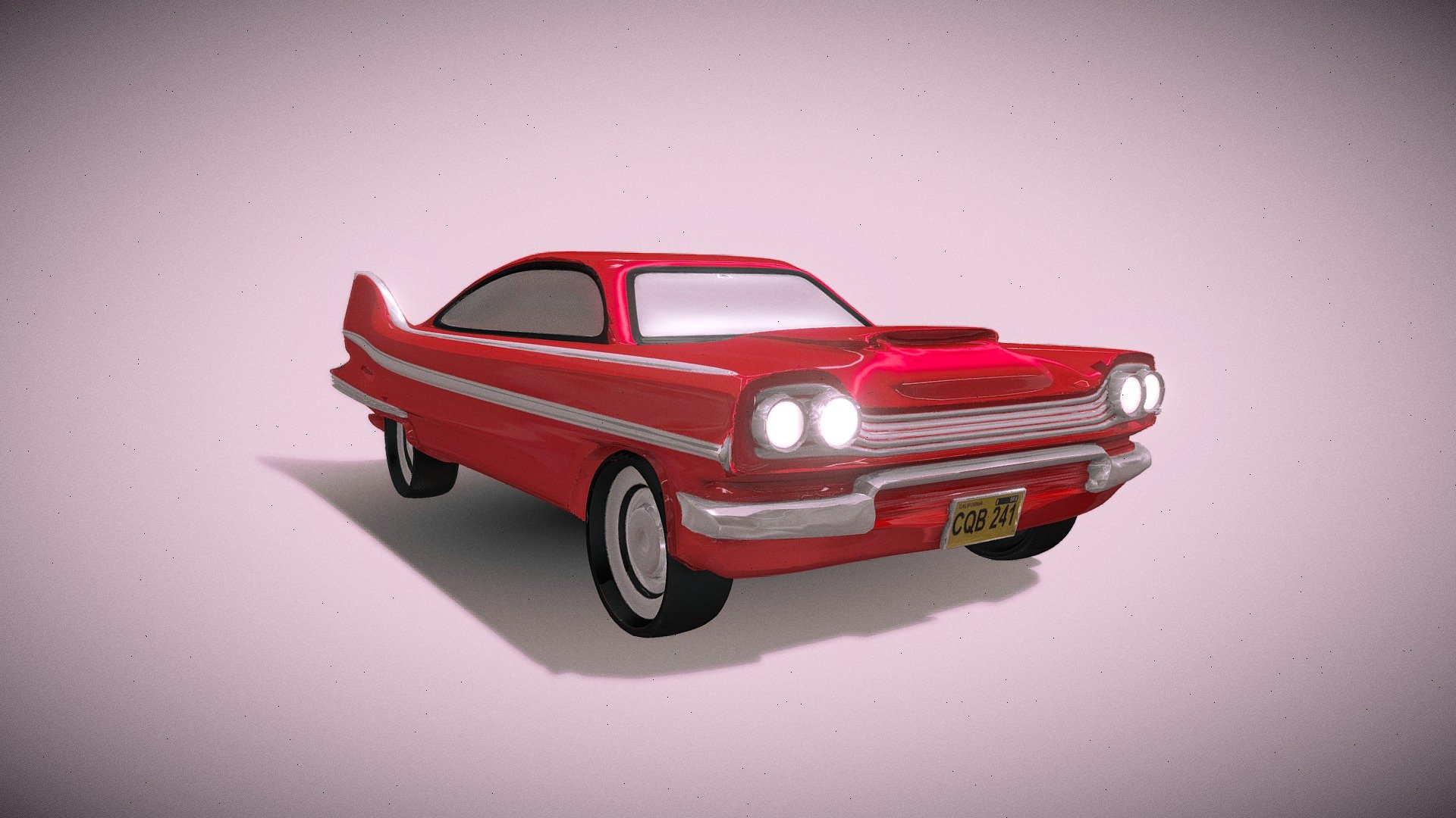 Retro Car (Baked Low-Poly) - Download Free 3D model by dylanheyes ...