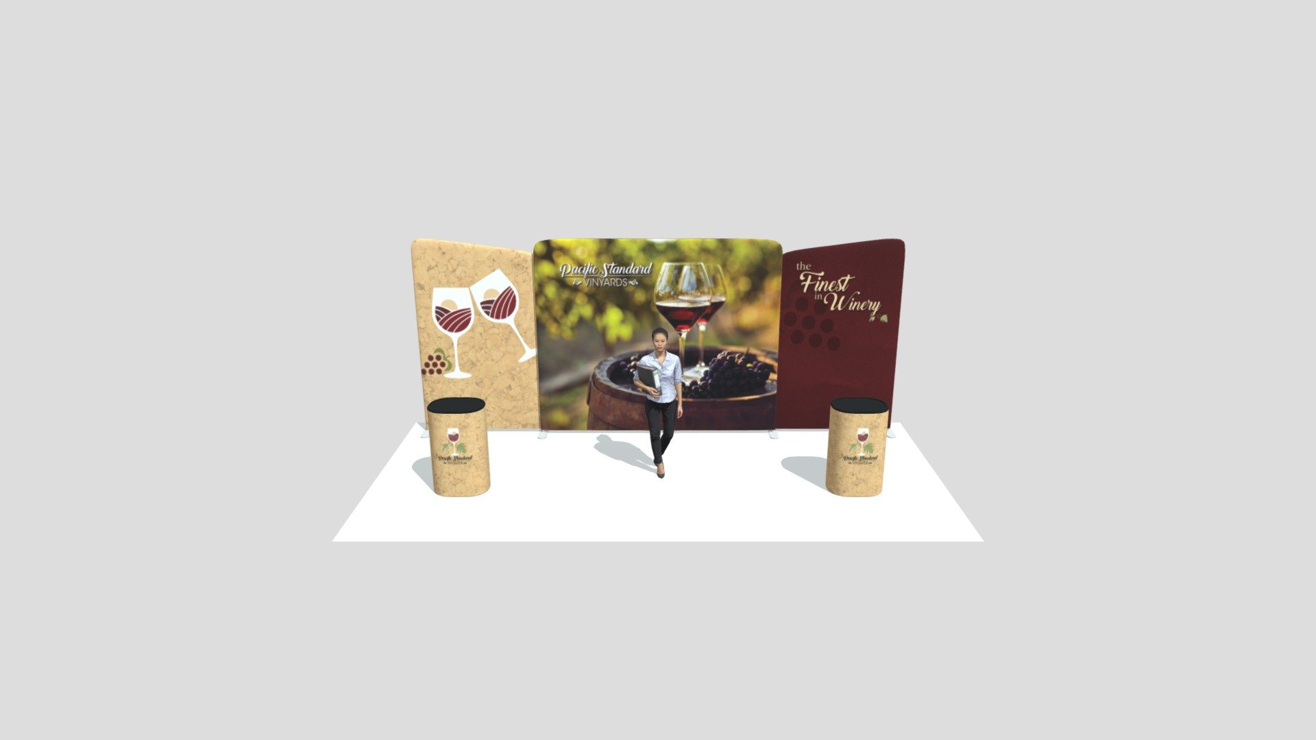 20ft EZ Tube Connect Fabric Display - Kit A - 3D model by xyzDisplays ...