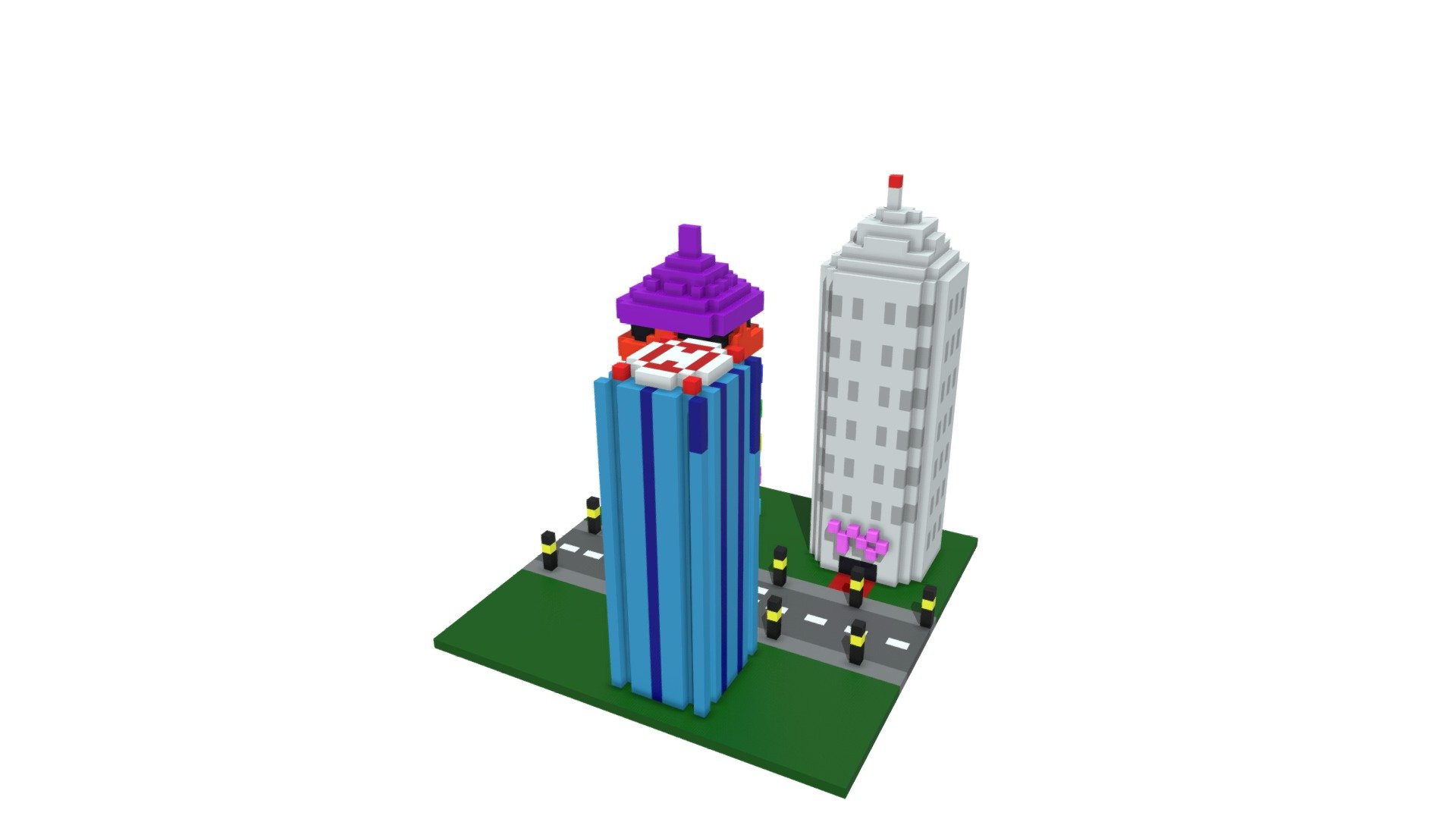 skyscrapers - 3D model by MichalDyszkowski [a911ae9] - Sketchfab