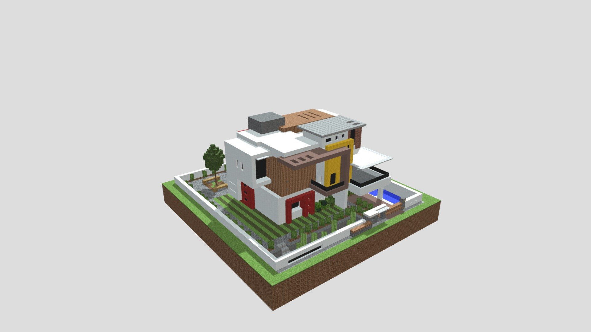 Minecraft modern house. - Download Free 3D model by jar (@jar9th ...