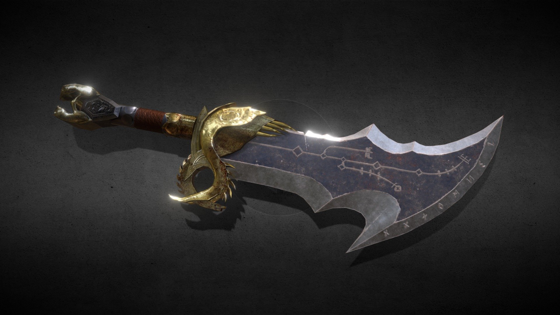 Blades Of Chaos From God Of War Download Free 3D Model By Vanya 