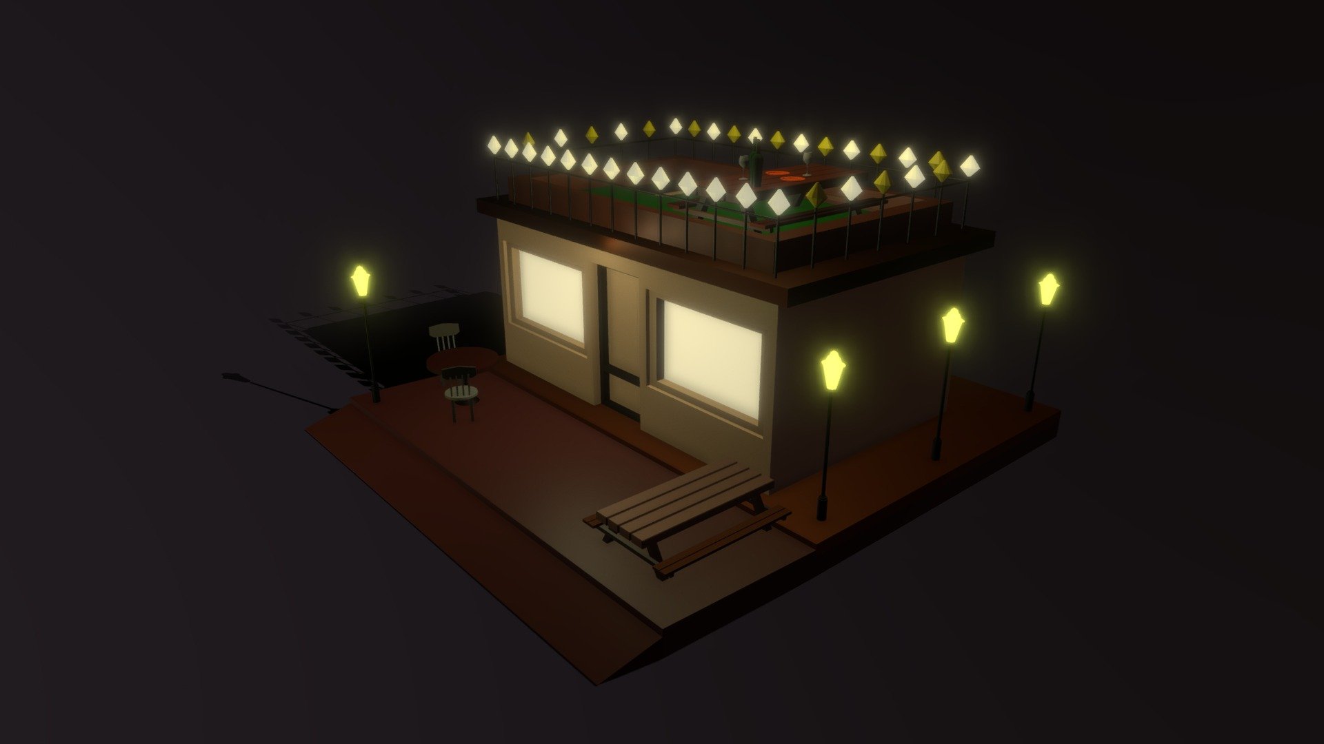 Midnight on rooftops - 3D model by Monaliza (@ladylizac) [a91624a ...