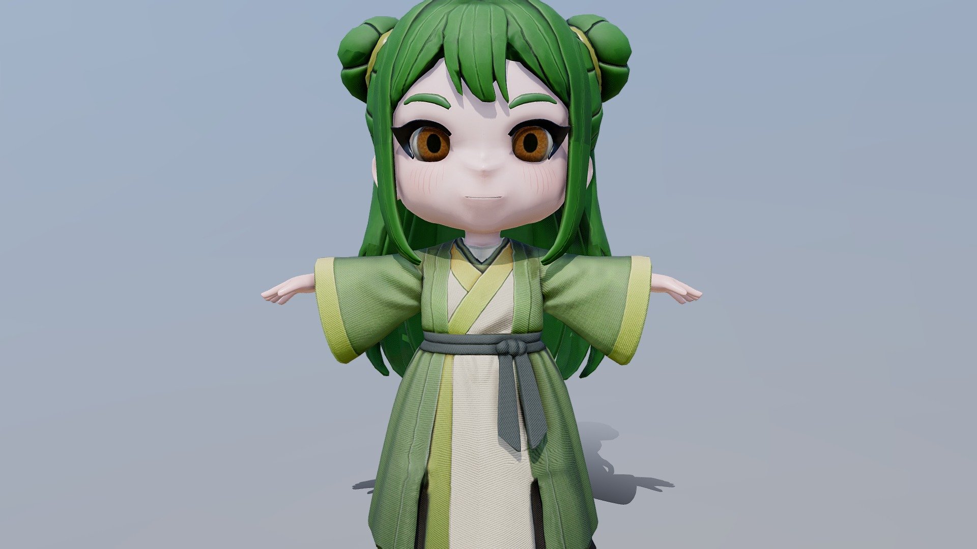 Chibi Stylized Girl Character – Rig & Game-Ready - 3D model by Daniel ...