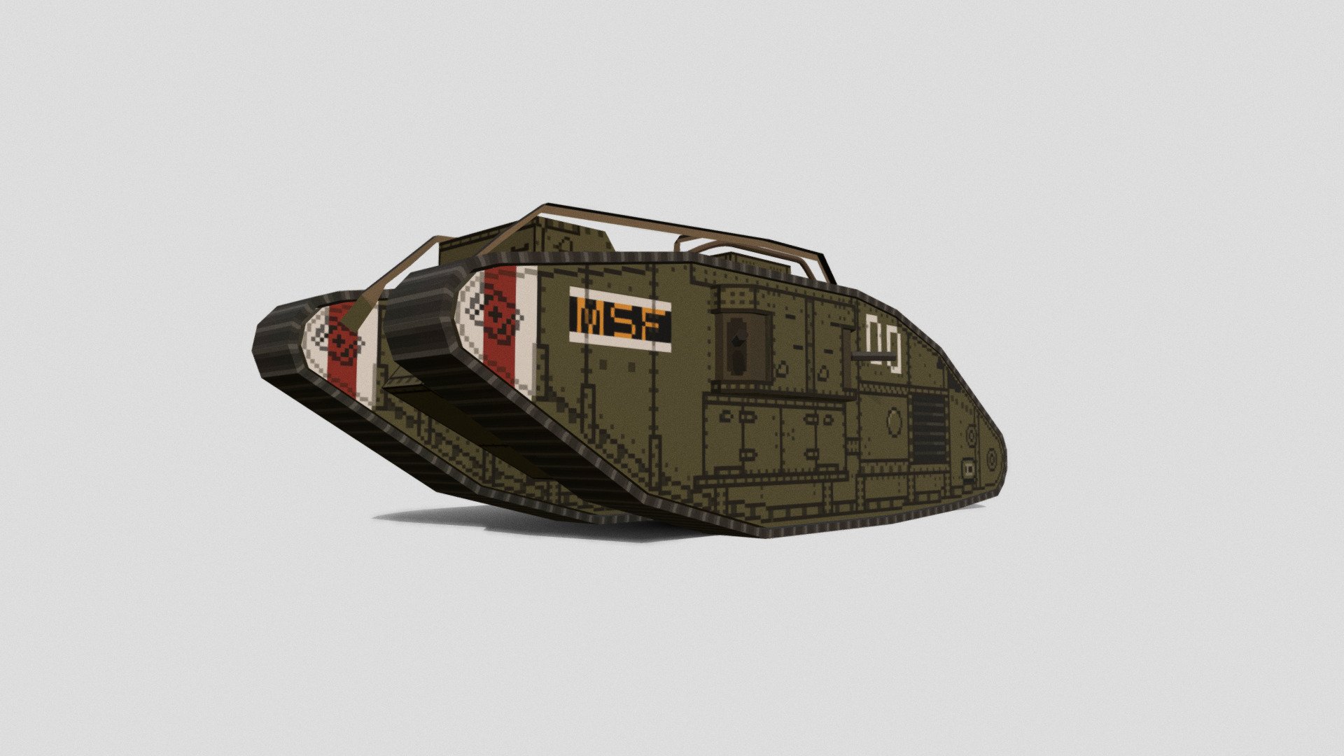 PSX-style Mark V Landship - Download Free 3D model by dimmimoto ...