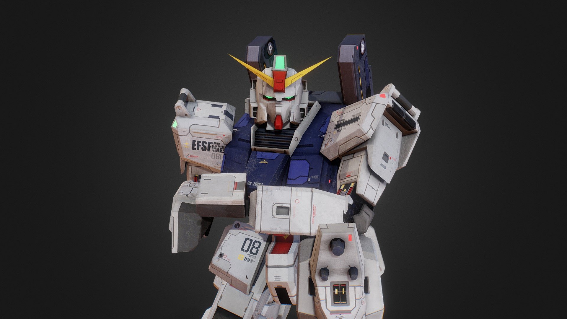 RX-79 Gundam Ground Type - 3D model by One Year War Mod ...
