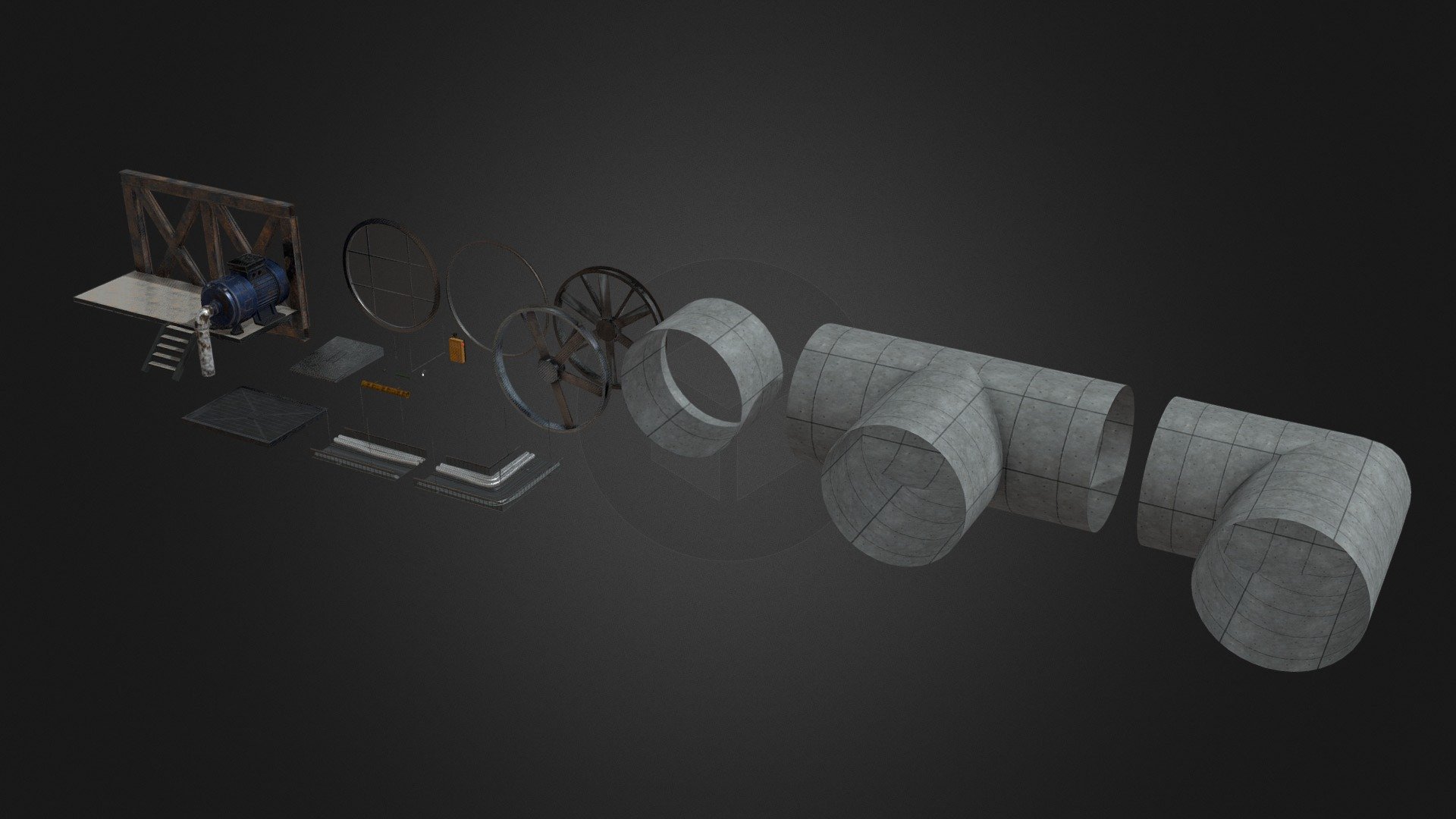 Sewers Modular Kit - Download Free 3D model by Arsen Ismailov (@fdgasd7 ...