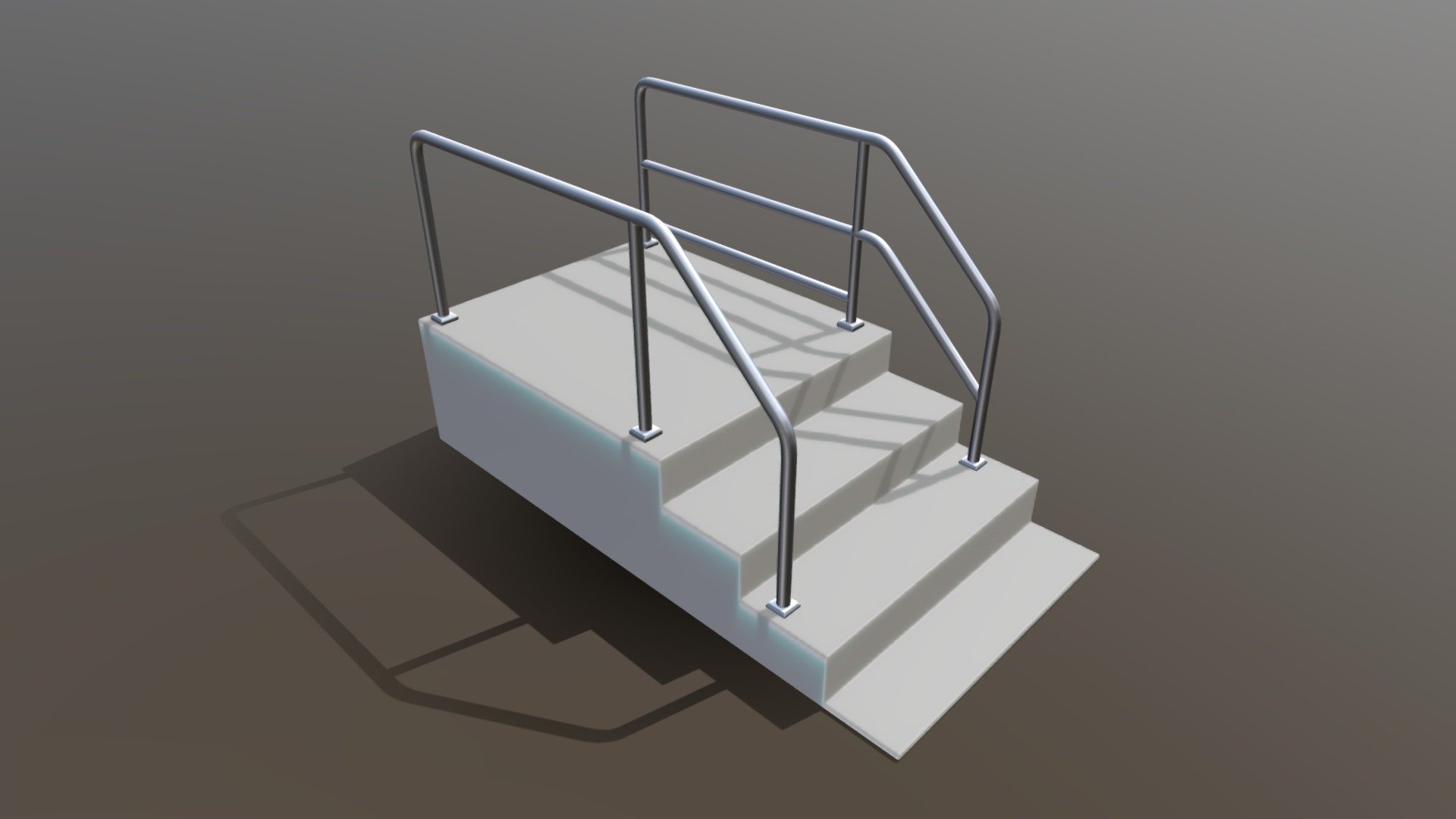 Stainless Steel Railings 2 with Stairs Low-Poly - Buy Royalty Free 3D ...