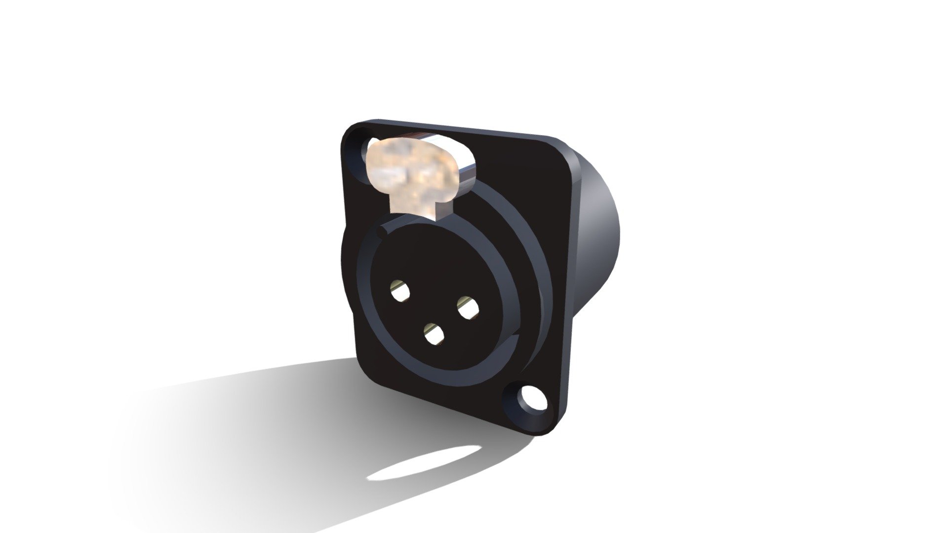 XLR Panel Mount - Download Free 3D model by cavicom (@cavicomdb ...