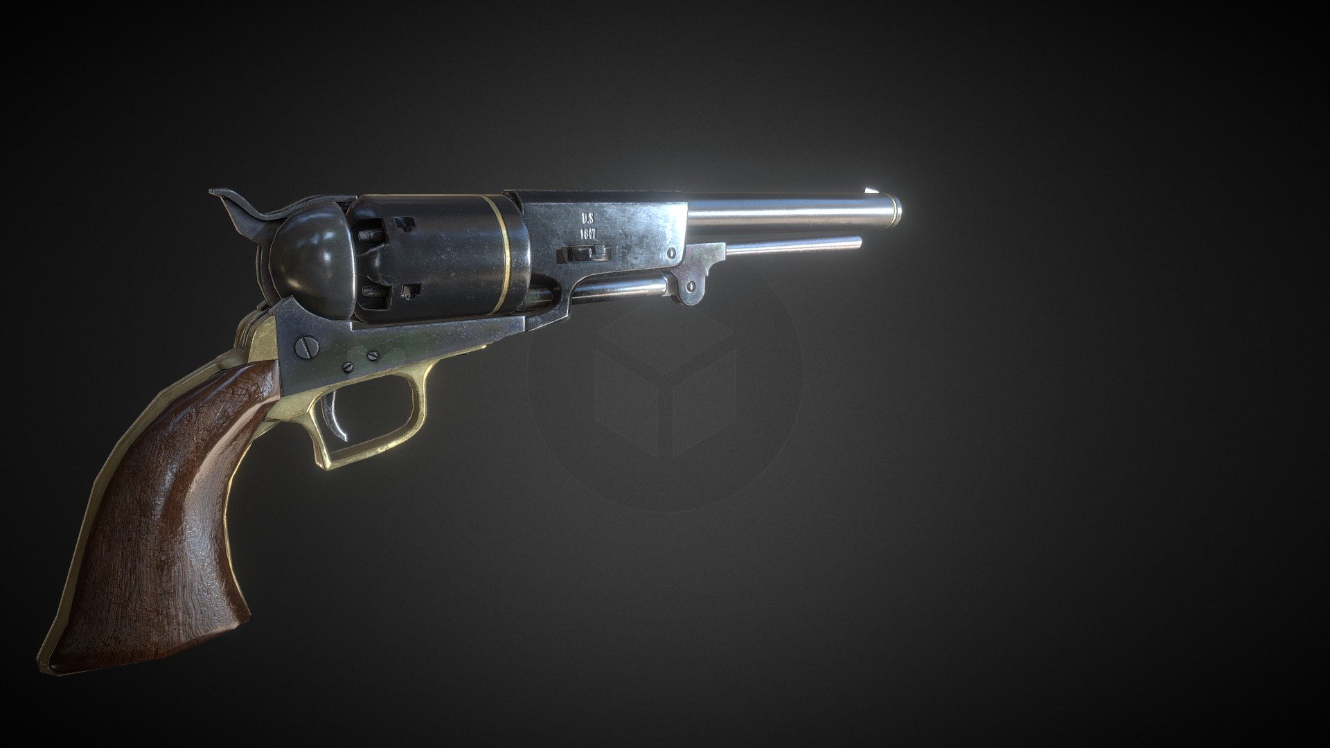 Colt Dragoon 2nd Model - 3D model by olingova [a9259c3] - Sketchfab