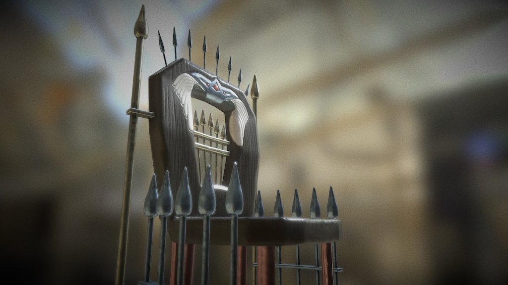 Throne With Metal Decoration - 3D model by sirjofri [a925dc8] - Sketchfab