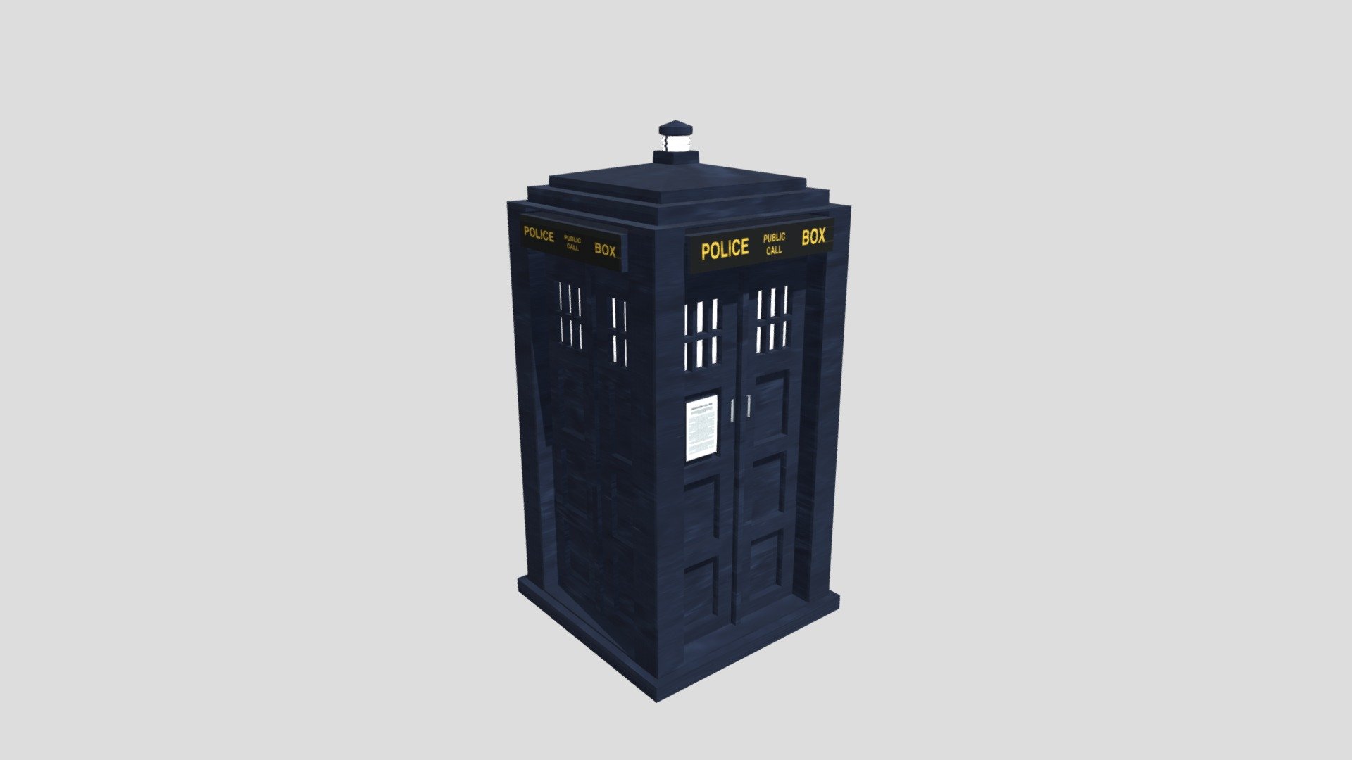 Tardis_final - 3D model by lenahrd [a925df6] - Sketchfab