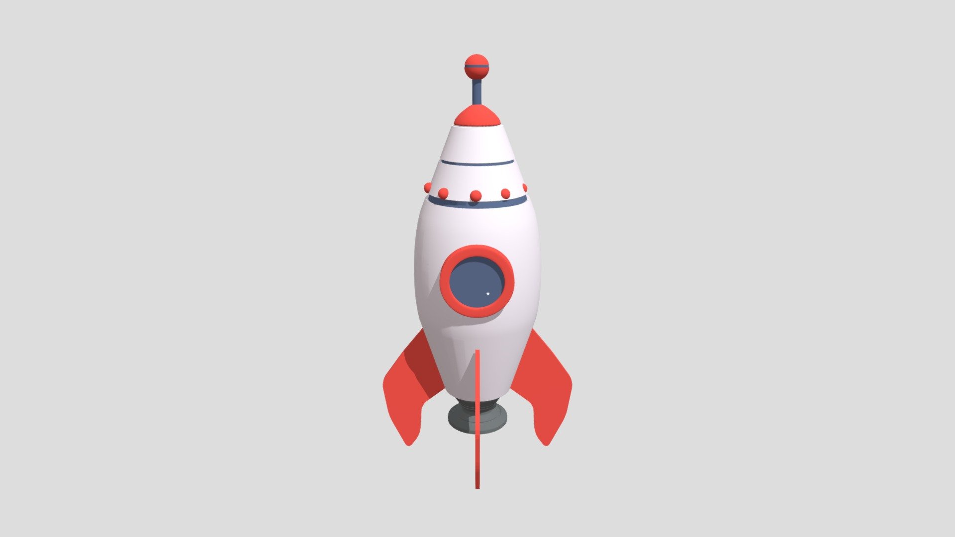 Red And White Rocket - Download Free 3D model by remarkable.twitch ...