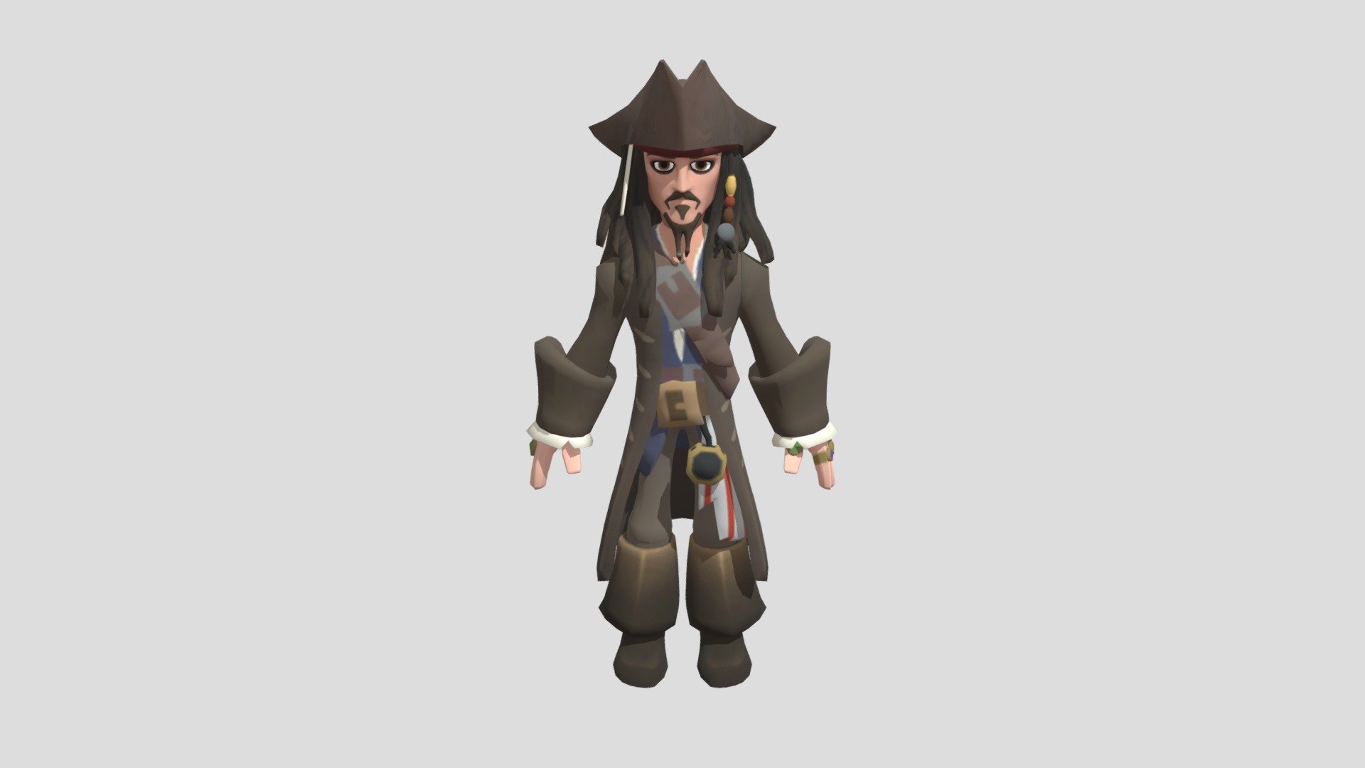 Jack-sparrow-low-poly - 3D model by mike.agostinelli [a92b25a] - Sketchfab