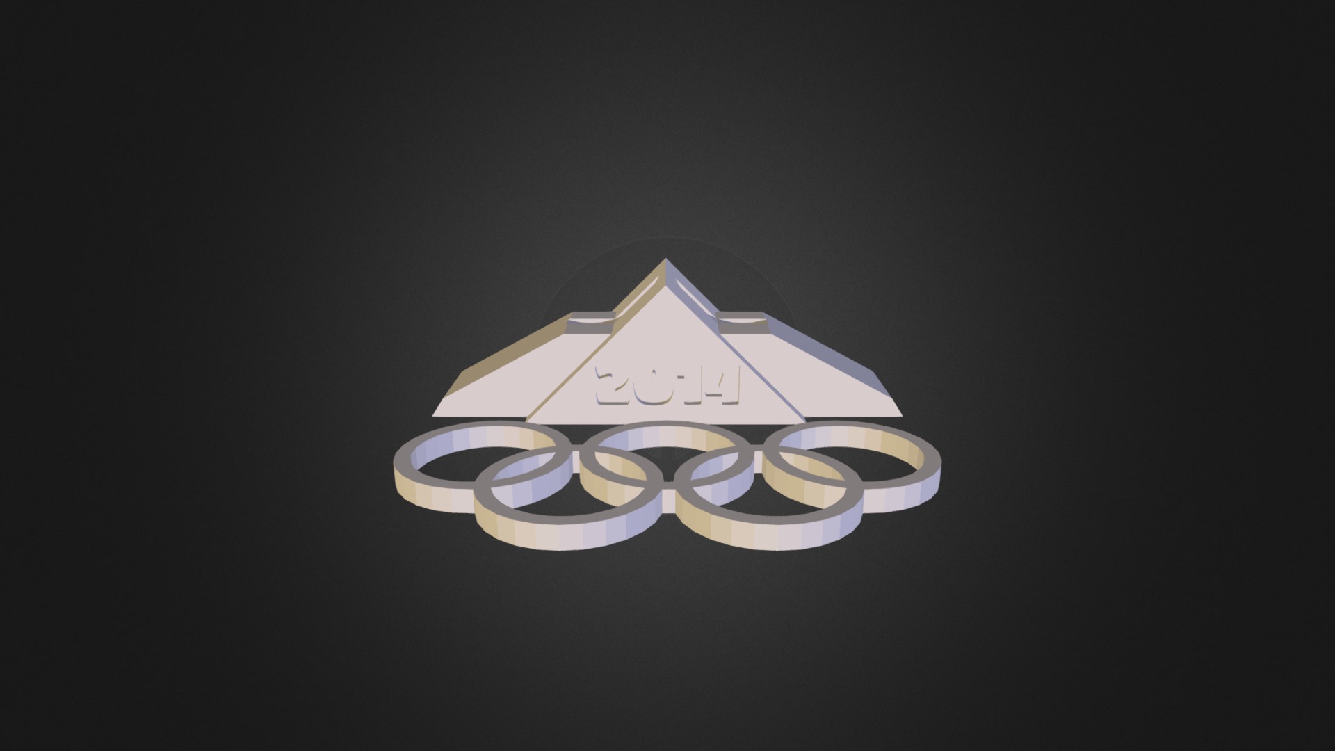 Olympic Rings with Stand | Sochi 2014 Olympics - 3D model by ...
