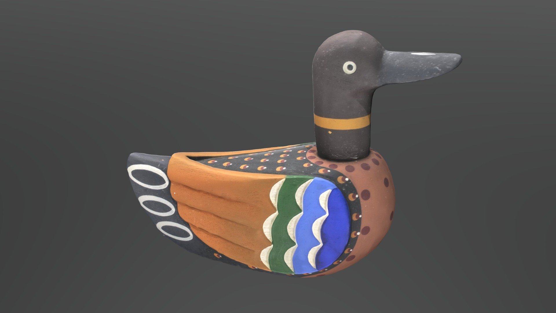 Hand Painted Wooden Duck 3D Scan - Download Free 3D model by ...