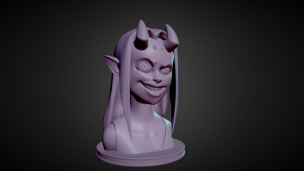 Pink Demon Girl - 3D model by fletcherkinnear [a93da17] - Sketchfab