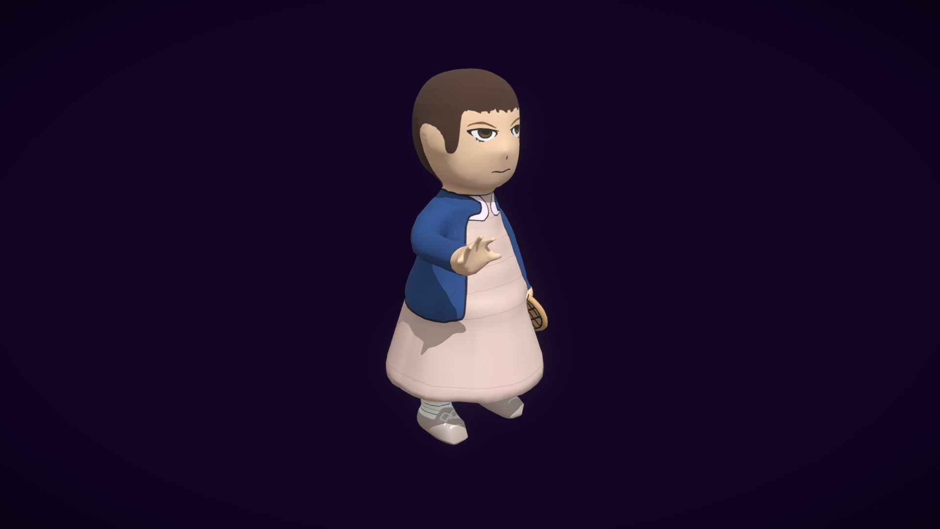 Chibi of Eleven - Low Poly - Textures & UV's - 3D model by Theimer ...