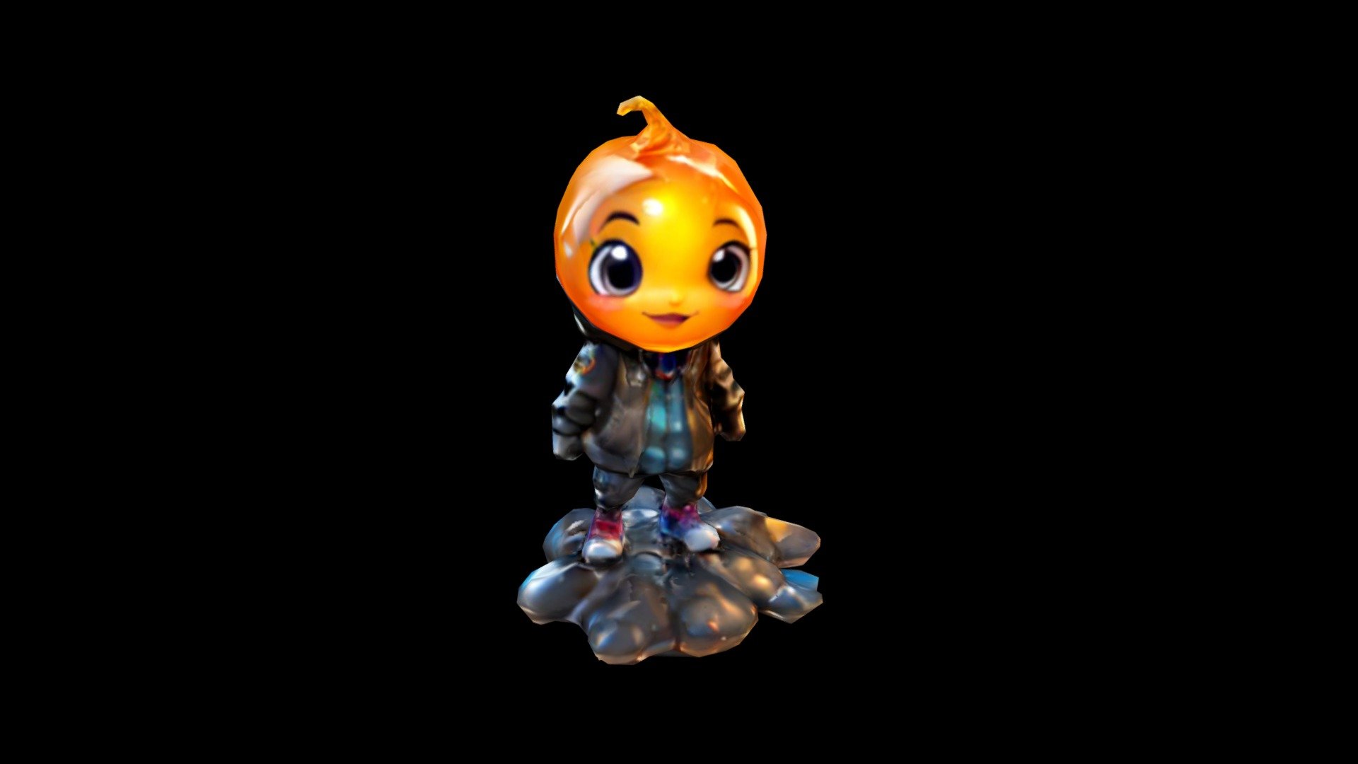 An adorable animation of an orange-headed charac - Download Free 3D ...