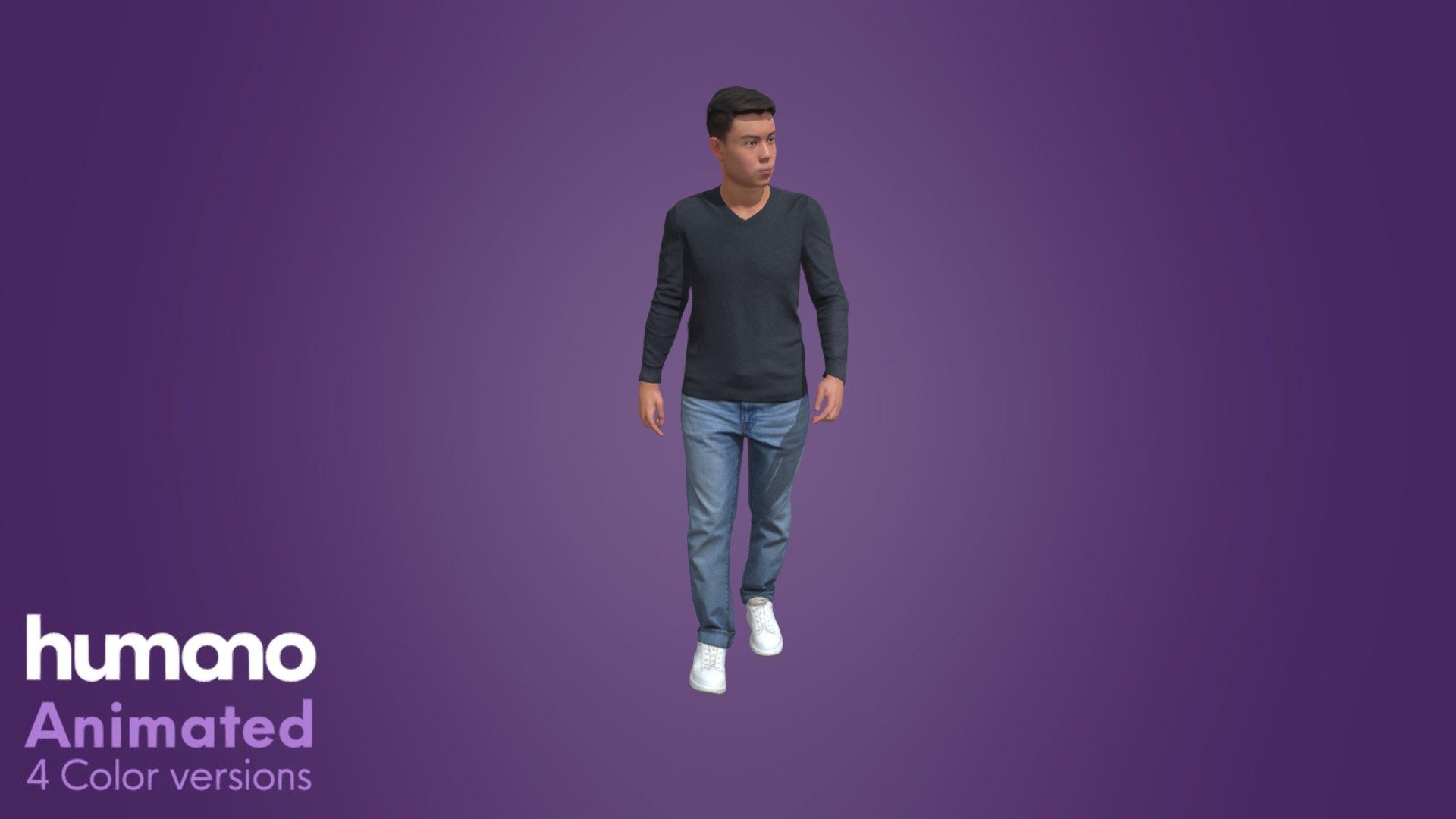 Animated Asian Man Walking 4021-W4 - Buy Royalty Free 3D model by ...