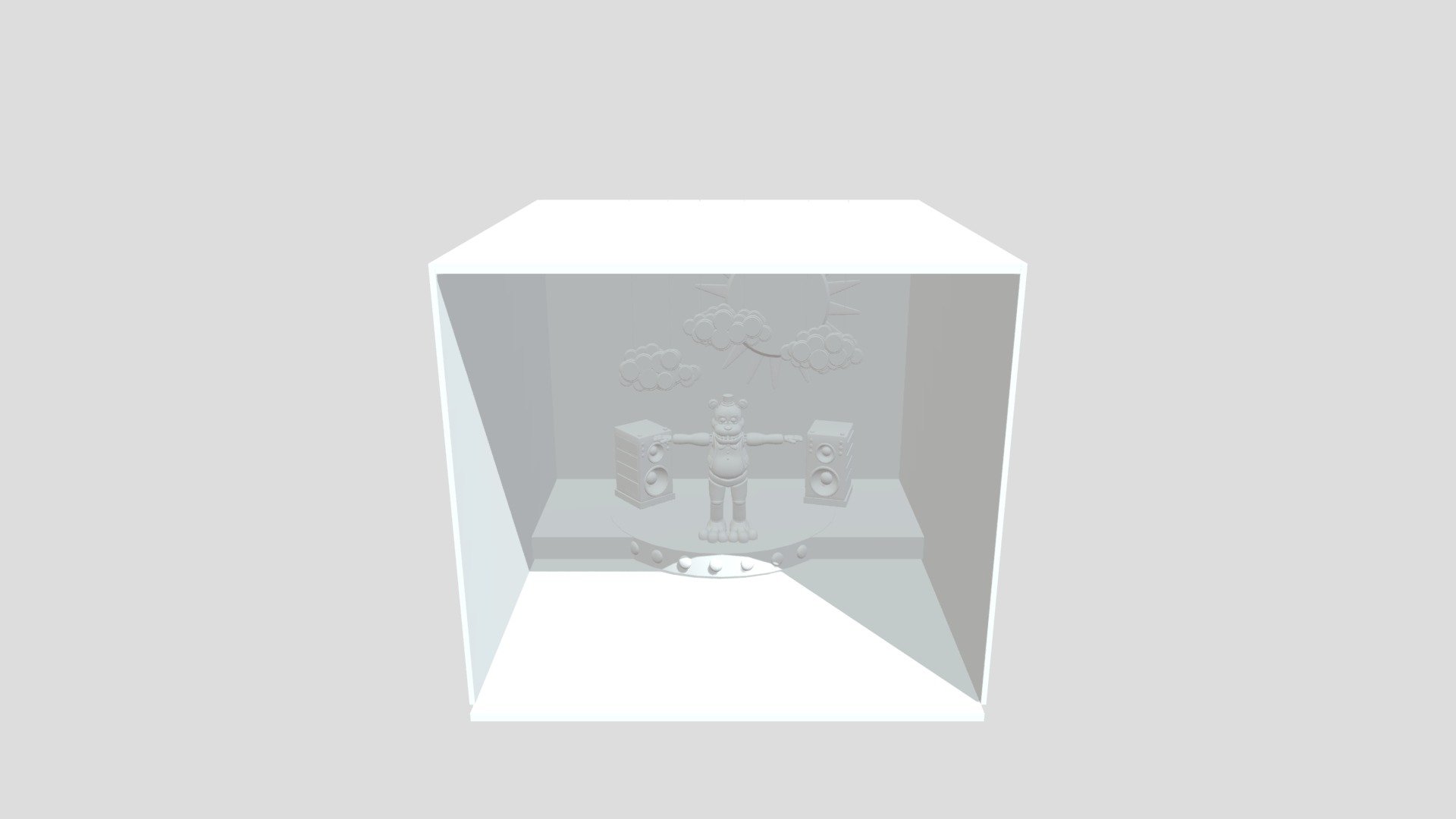 FNAF + custom stage - 3D model by VRFreddy [a943d57] - Sketchfab