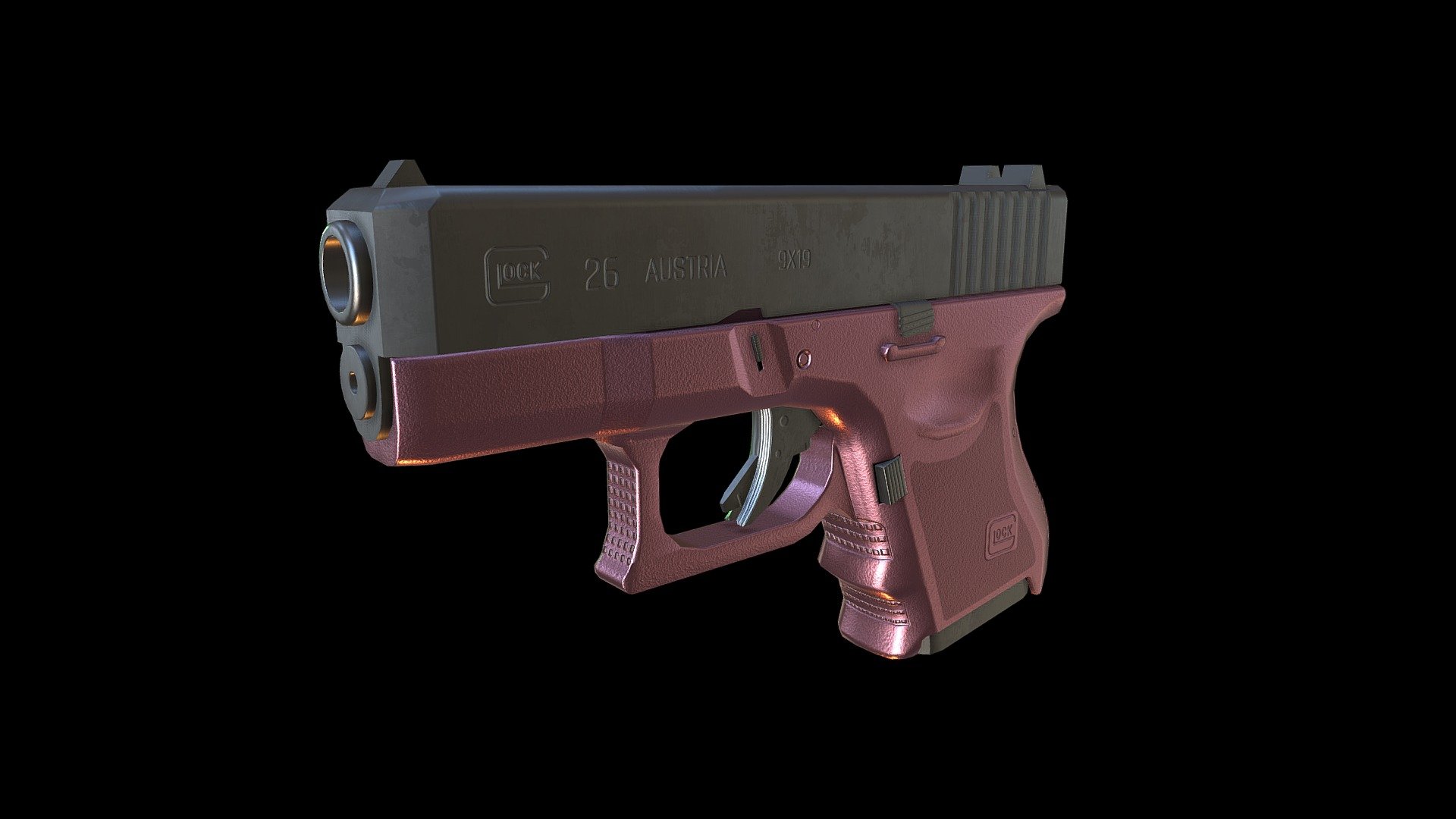 Rose gold Glock 26 - 3D model by Feed (@Feed) [a946554] - Sketchfab