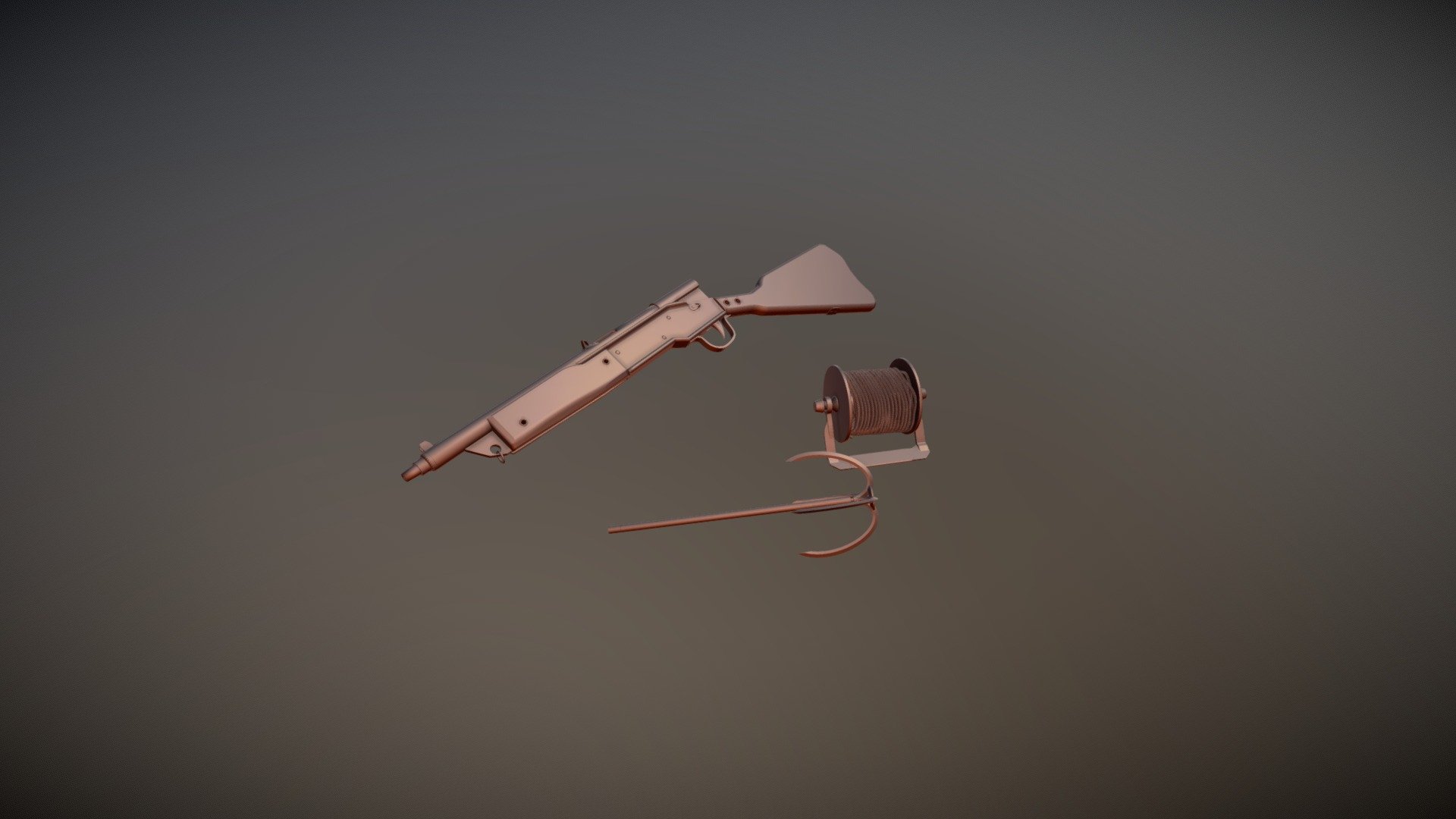 1940's Grappling gun Design - 3D model by apelaes [a94aff0] - Sketchfab