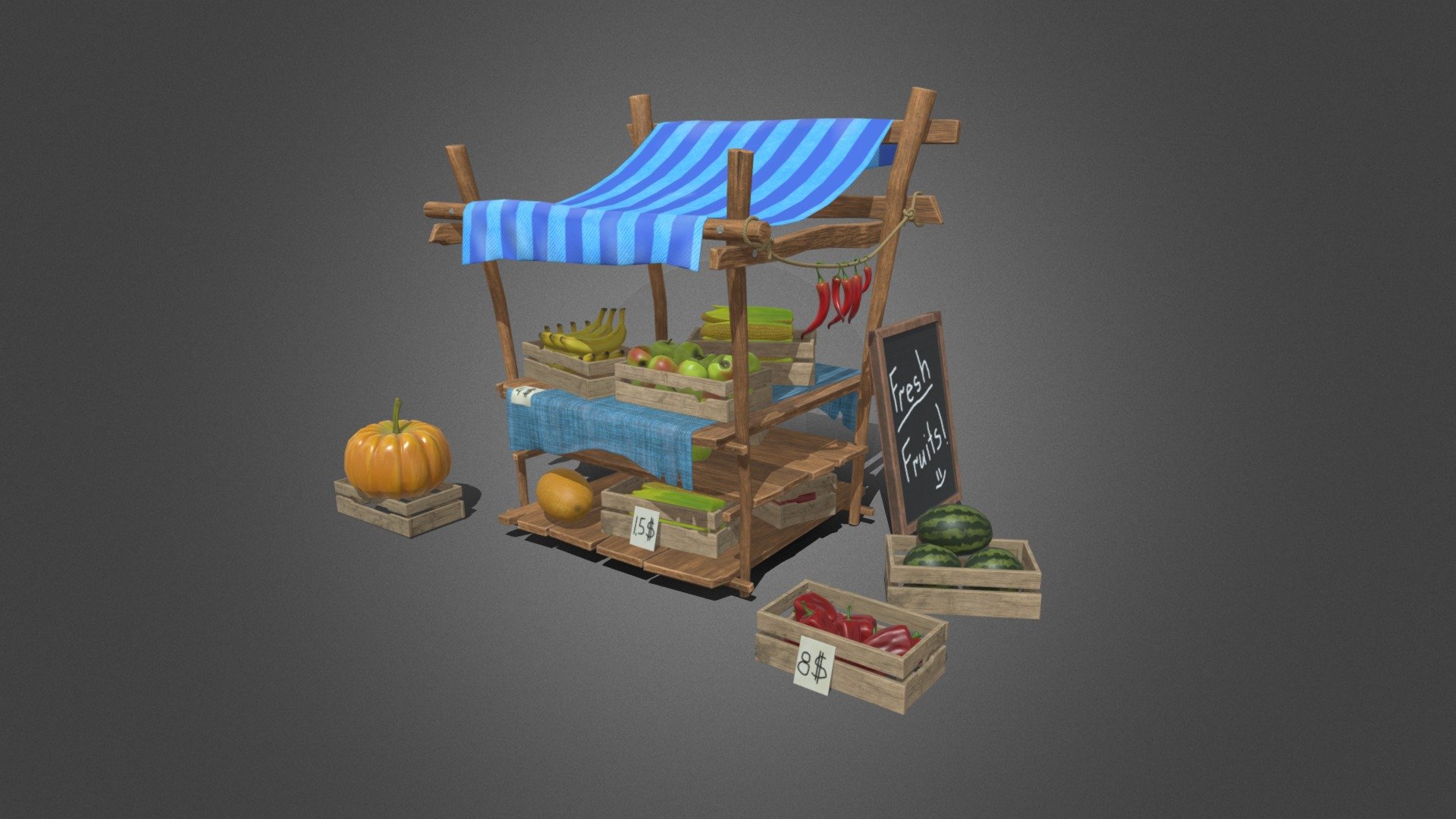 vegetable tent (Овощная палатка) - Download Free 3D model by oyfo ...