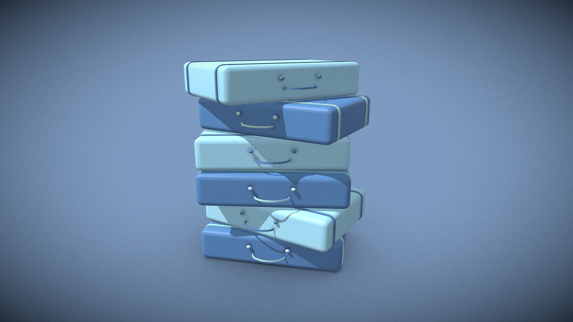 Smiley Stylized Box - Buy Royalty Free 3D model by wingstech.3d ...