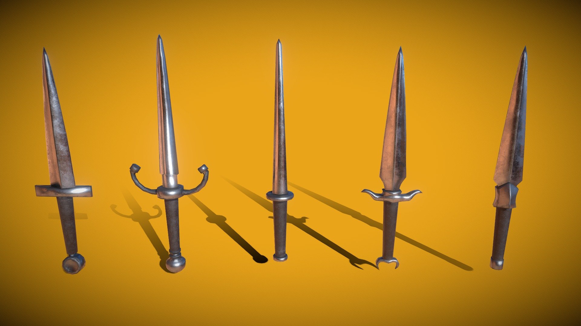 Real World - Medieval Daggers - Buy Royalty Free 3D model by ...