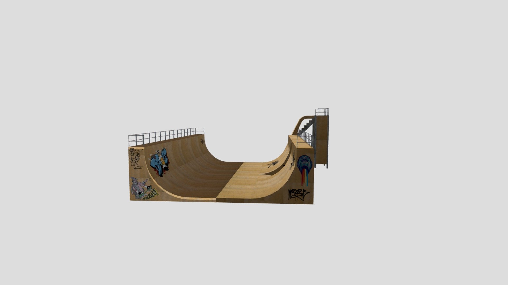 Textured Ramp - Download Free 3D model by NikolaiLaue [a95e190] - Sketchfab
