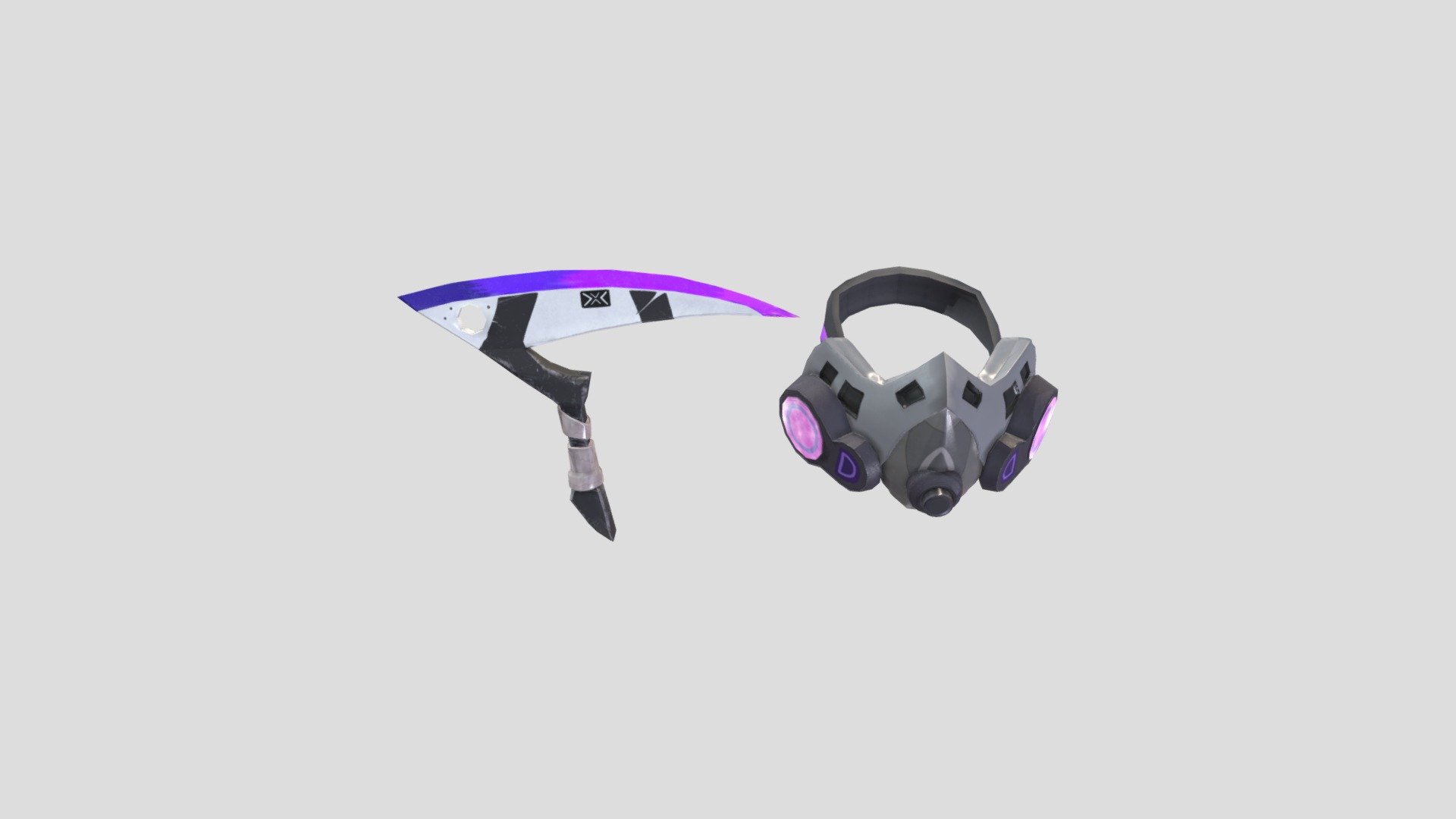 Mask And Scythe For True Damage Akali - 3D model by Frostbite0w0 ...