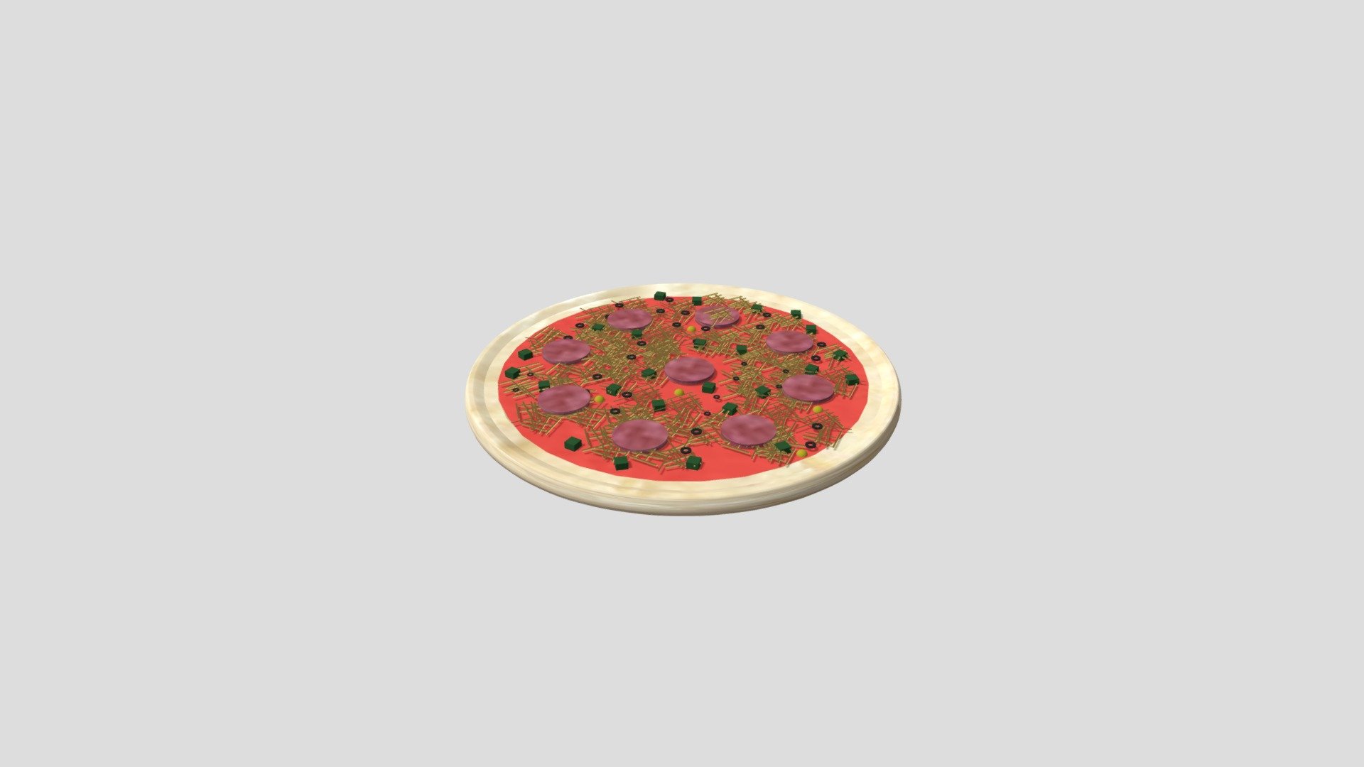 Pizza - Download Free 3D model by Kroko.blend (@jaromir.ternavskiy ...