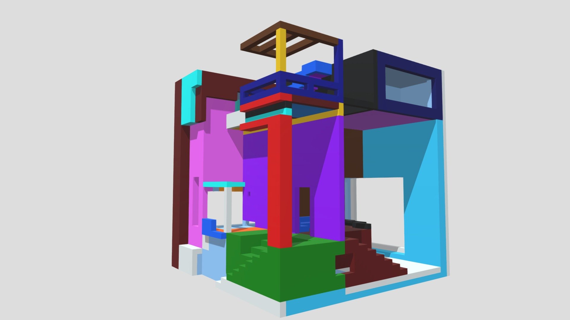 Cube House - 3D model by Adrian.Pickett [a969032] - Sketchfab