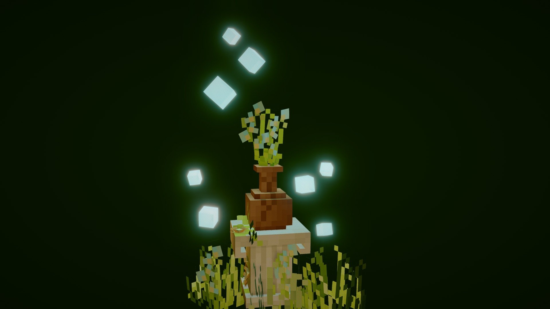 Plants composition [Blockbench] - 3D model by Gormer [a9695cc] - Sketchfab