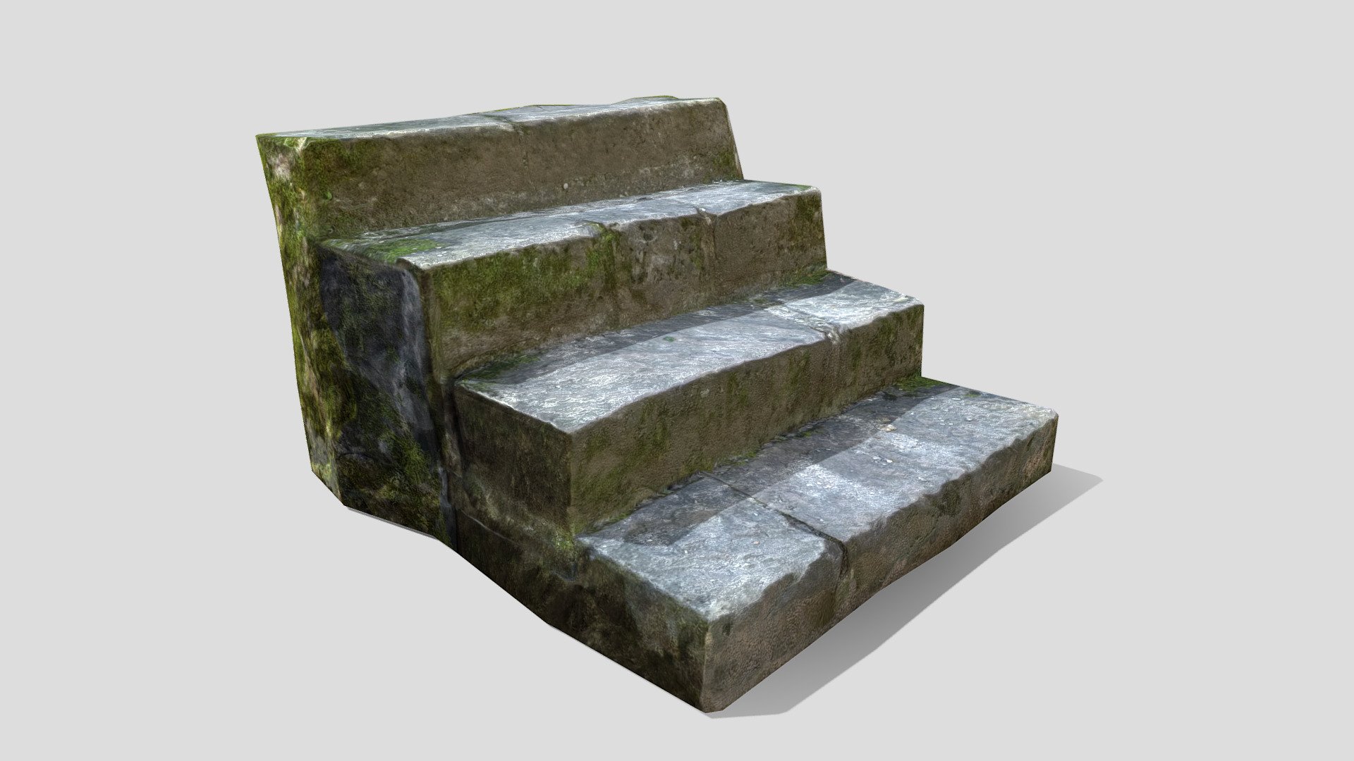 Old Mossy Stairs - Buy Royalty Free 3D model by PionX [a96985e ...