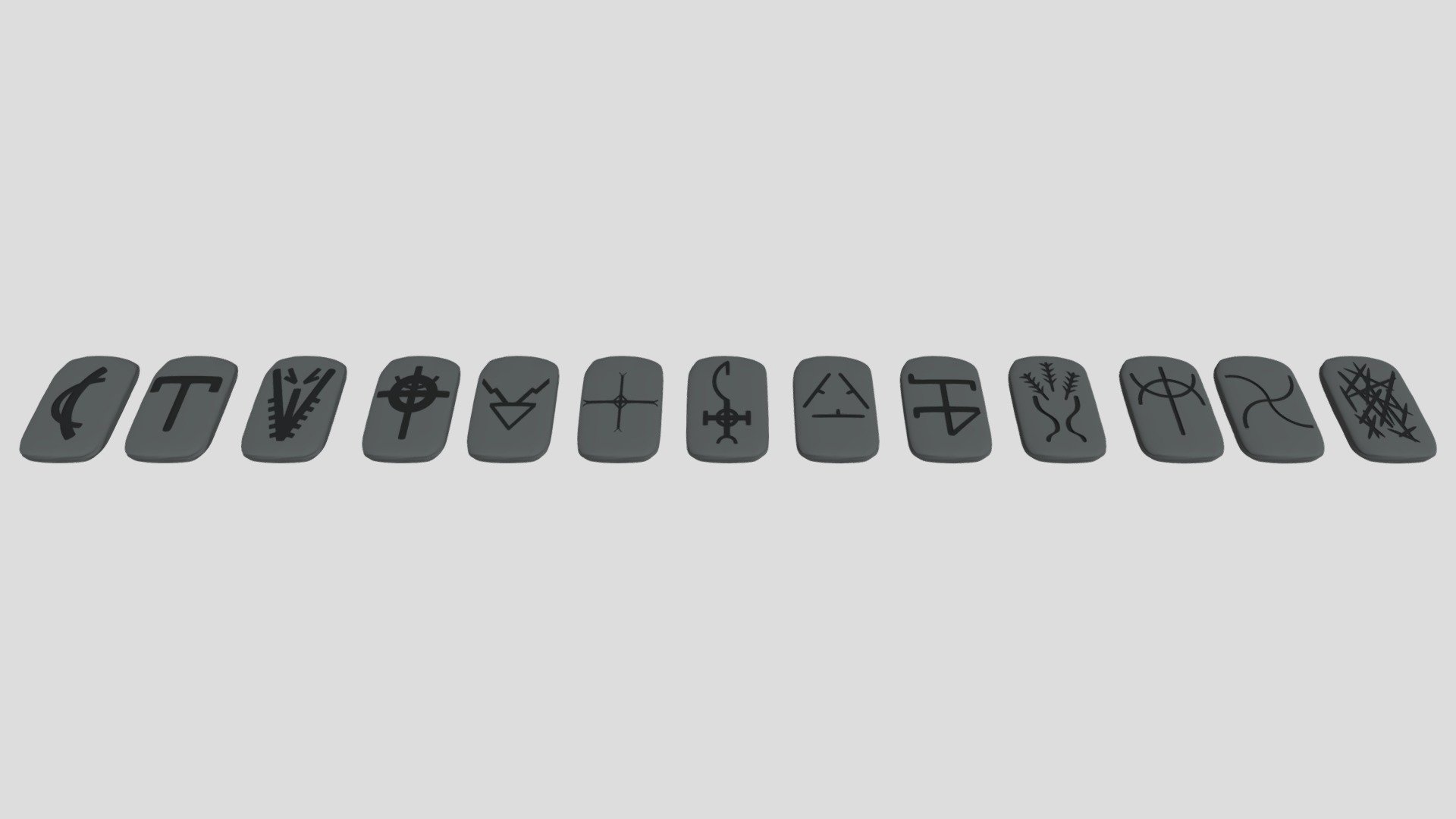 Las XIII Runas de los dioses - Download Free 3D model by Orking ...
