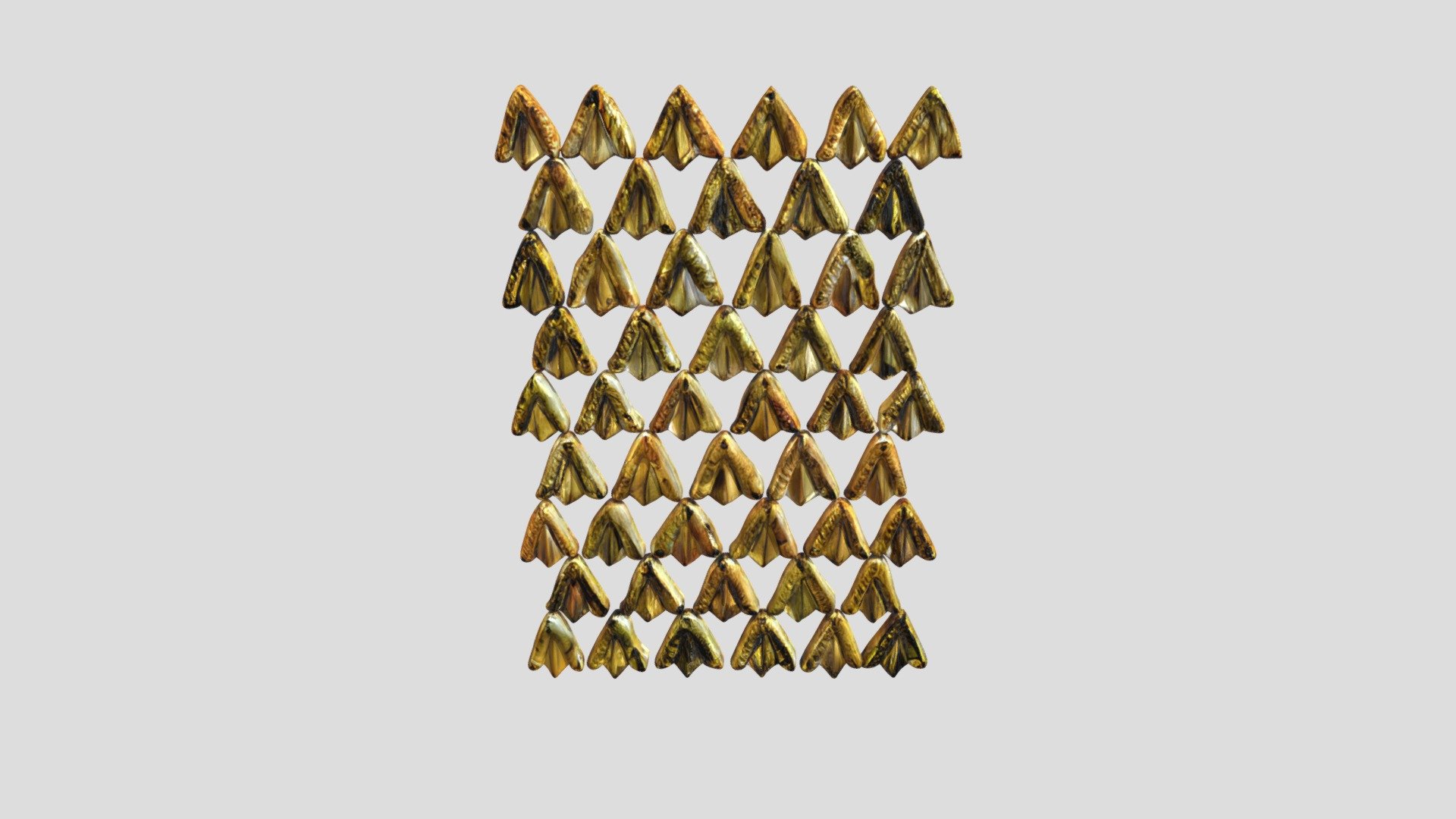 Pattern of gold triangular shapes - 3D model by qwertyLOLtime [a96f0e3 ...