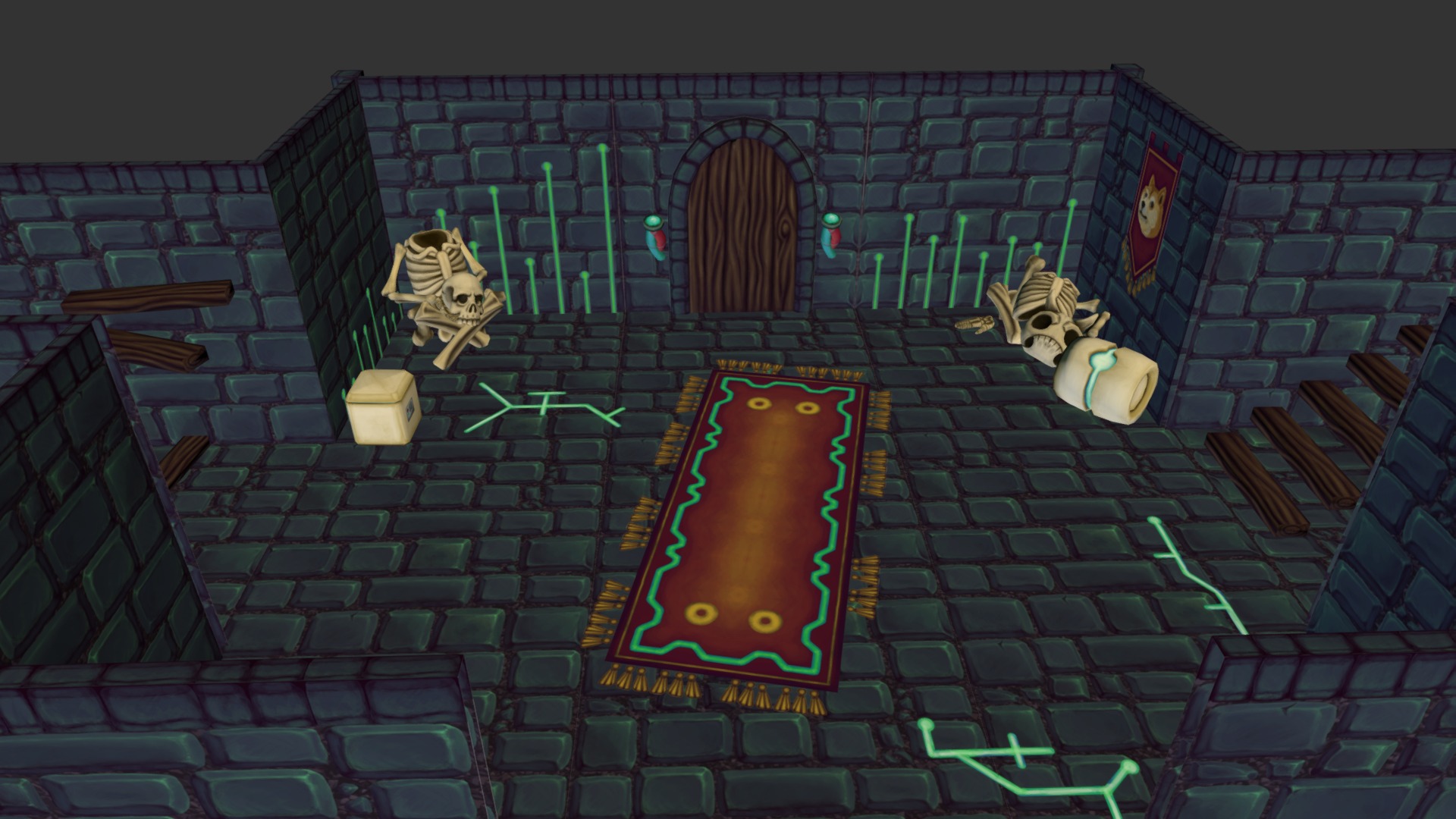 Modular cyber-medieval dungeon set - 3D model by Aaron Lutes (@alutes01 ...