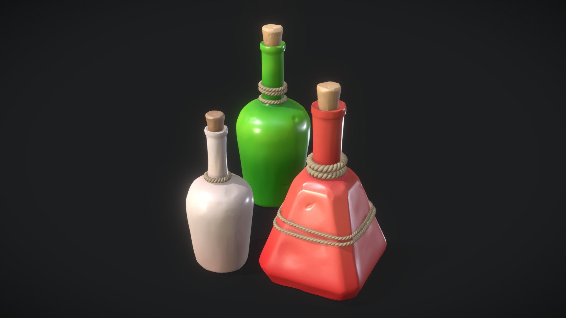 Digital Sculpting Final - Asset 04 - Potions - 3D model by Jeroen ...