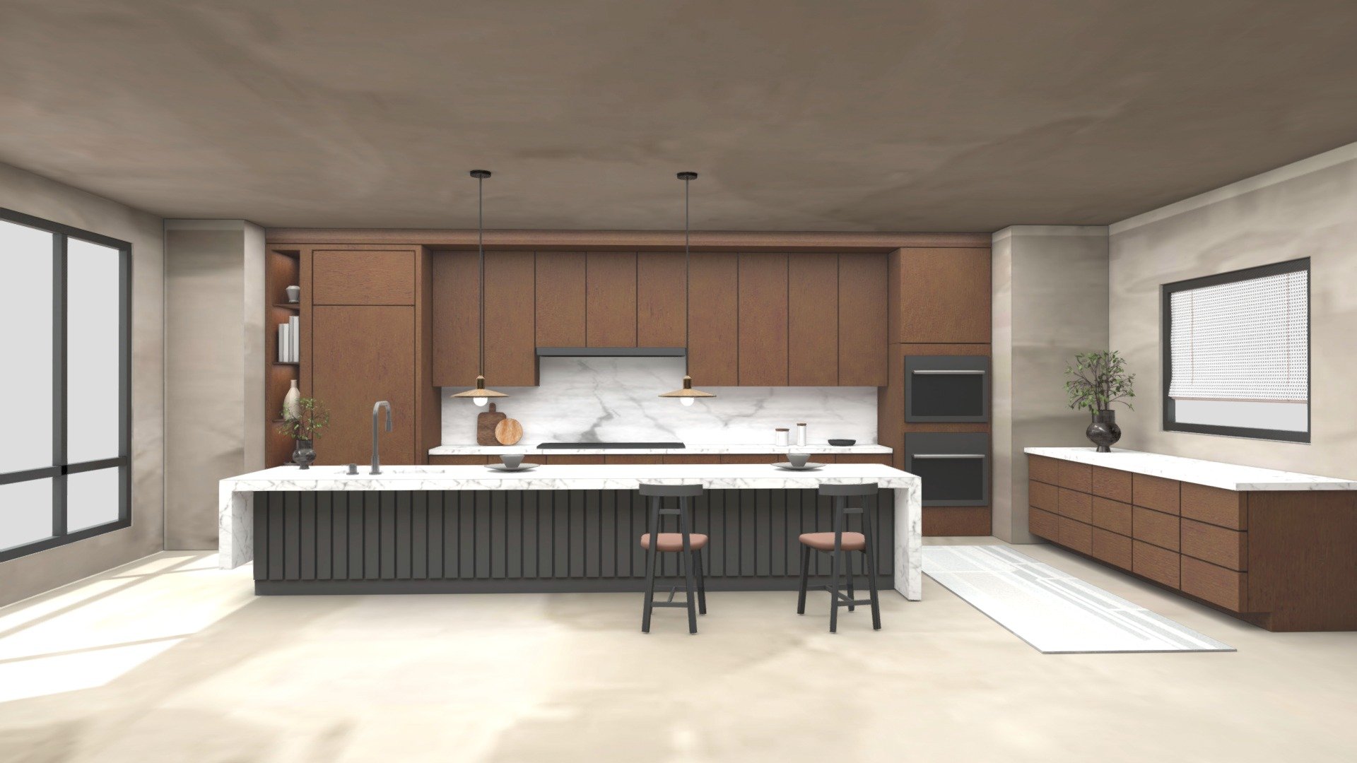 modern scandinavian kitchen island - Download Free 3D model by ...