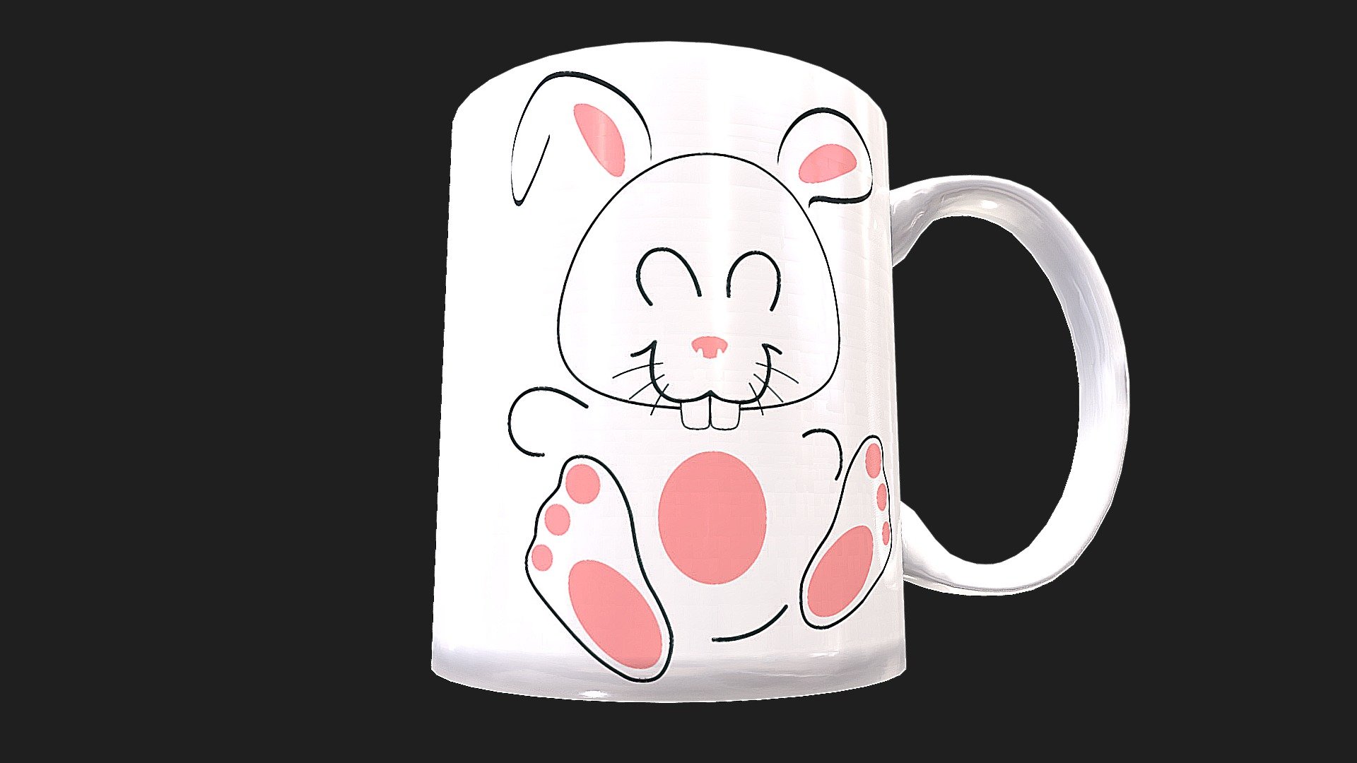 Easter Rabbit Mug - 3D model by Joff3D [a9760f6] - Sketchfab