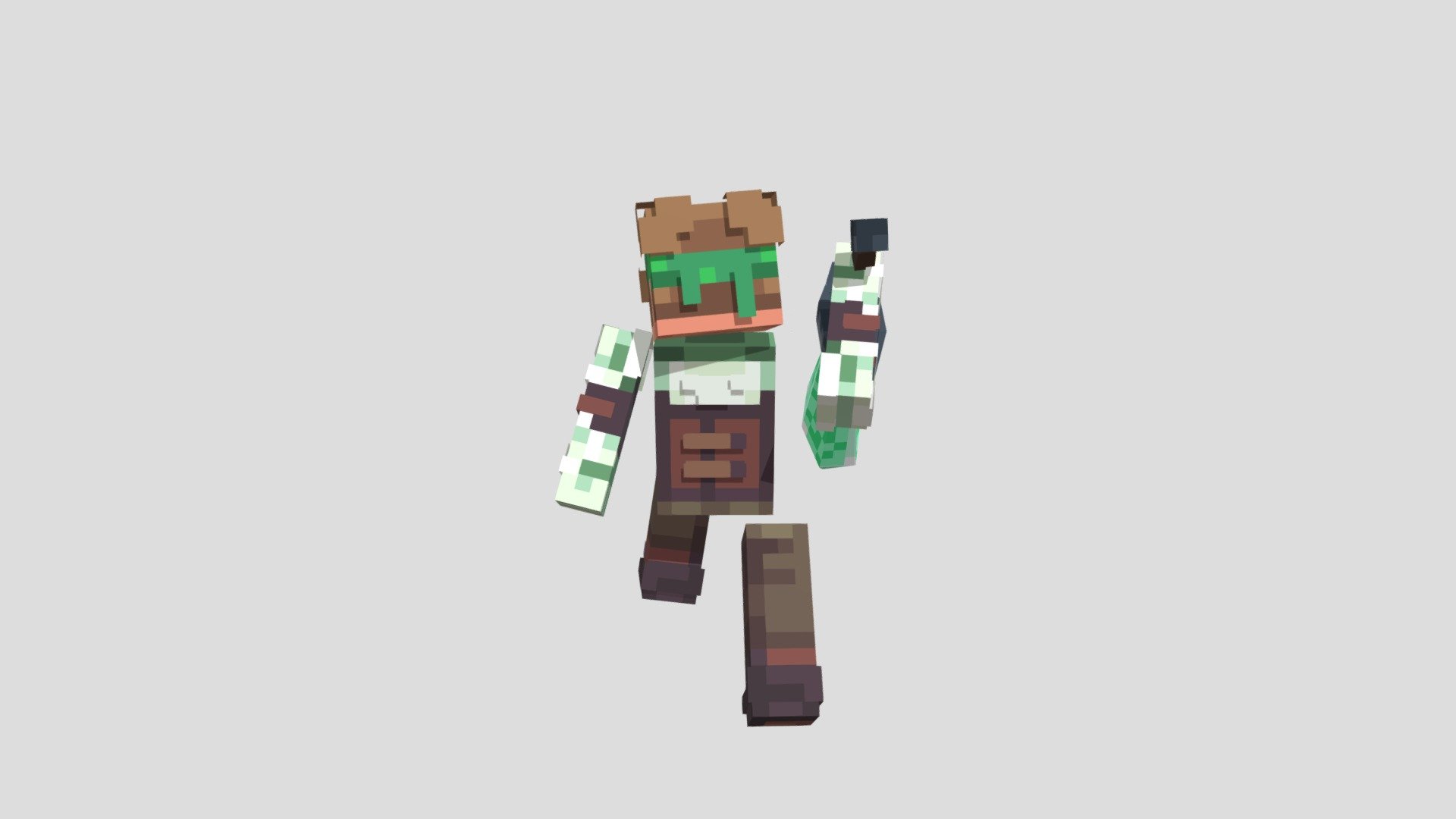 Minecraft Green Warrior - 3D model by Iceypoo [a97d89f] - Sketchfab