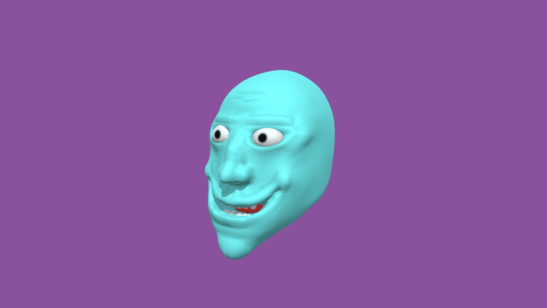 Blue troll face - Download Free 3D model by OverWorld12 [a97dc73 ...