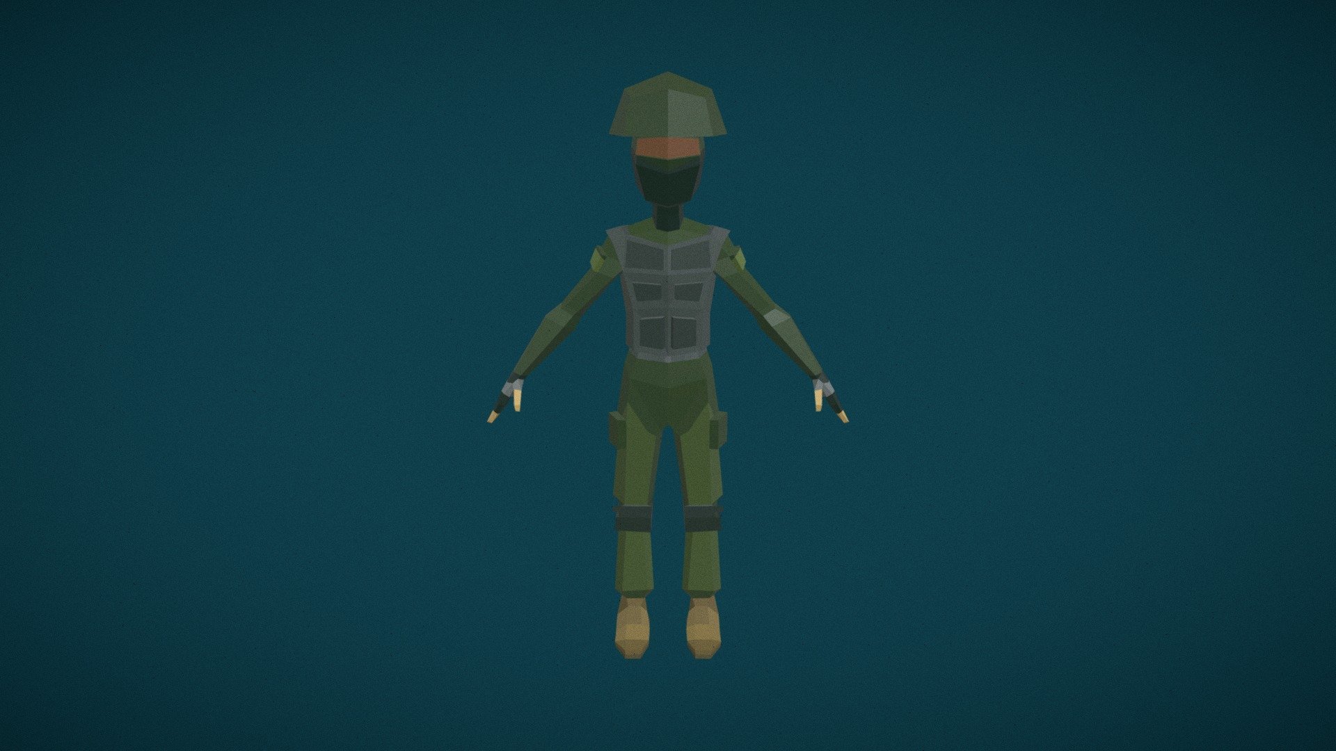 Low Poly Character Military - 3D model by Jojipladom [a97e987] - Sketchfab